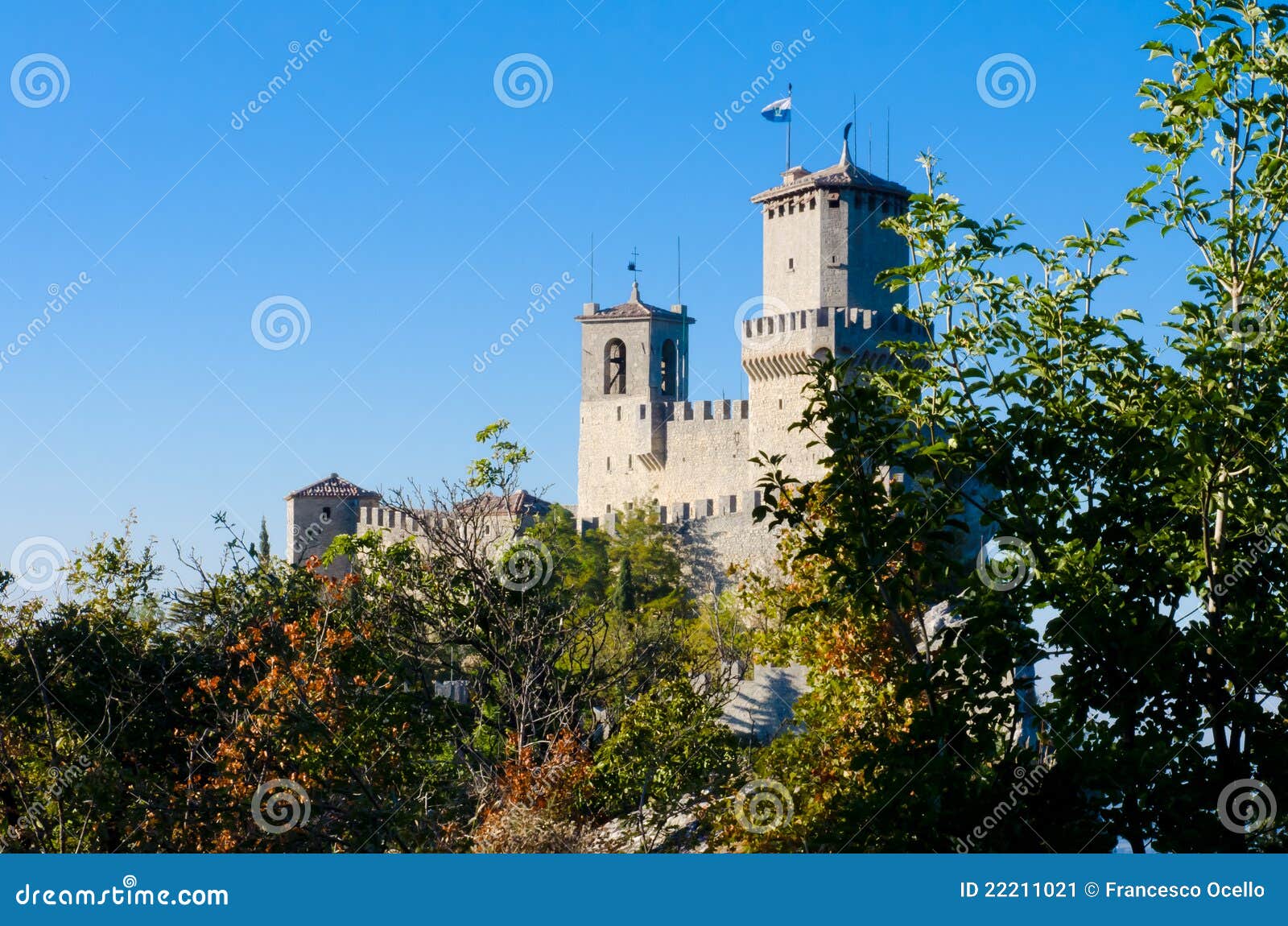 Fortified Towers and Ramparts Stock Image - Image of multistorey ...