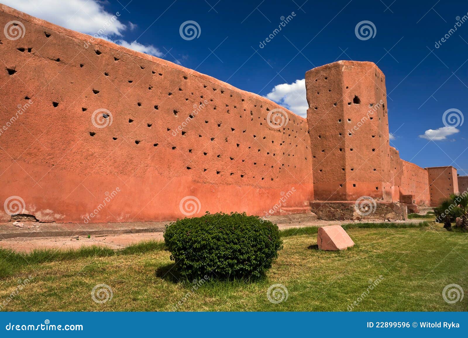 Fortified Walls of Marrakech Stock Photo - Image of tower, building ...