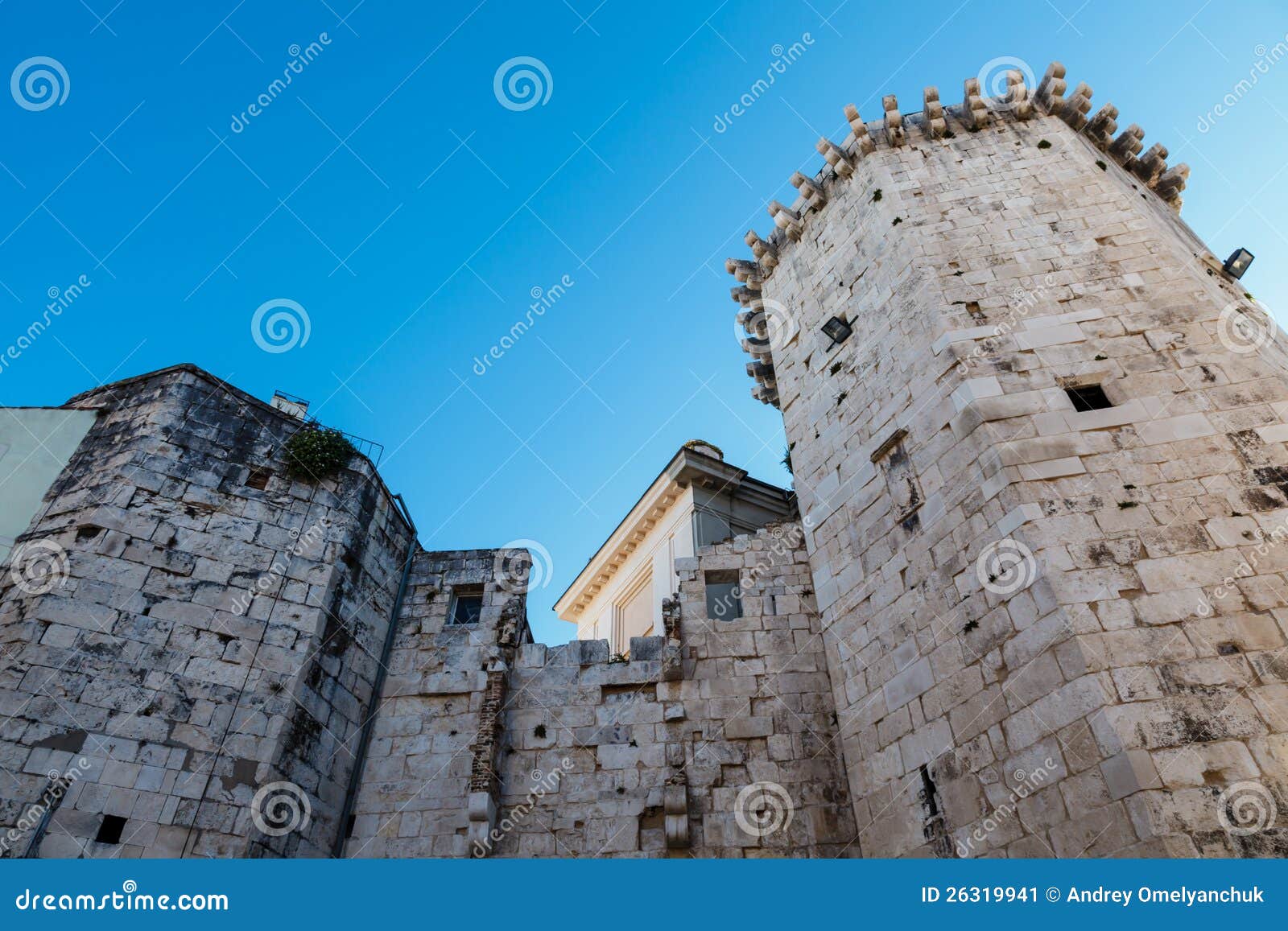 Fortified Walls and Towers of Split Stock Image - Image of castle ...