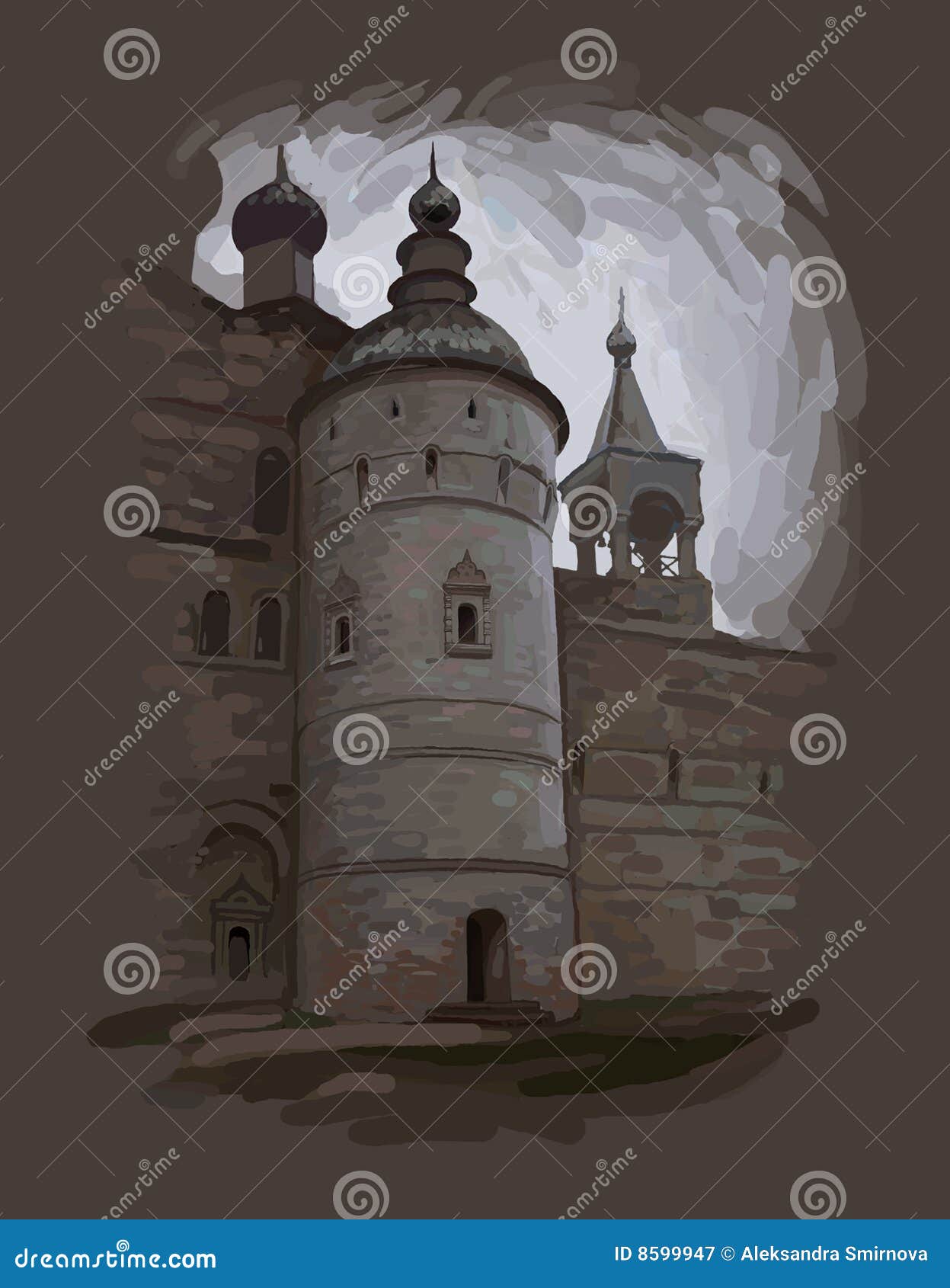 Fortress stock illustration. Illustration of drawing, design - 8599947