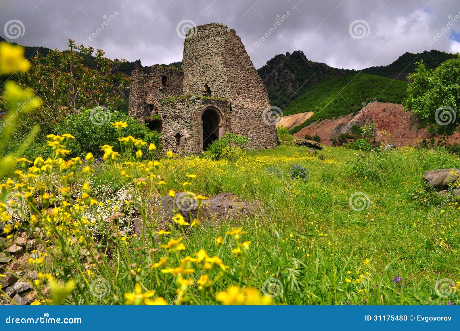 Fortress Akhtala Monastery in Armenia Stock Photo - Image of landscape ...