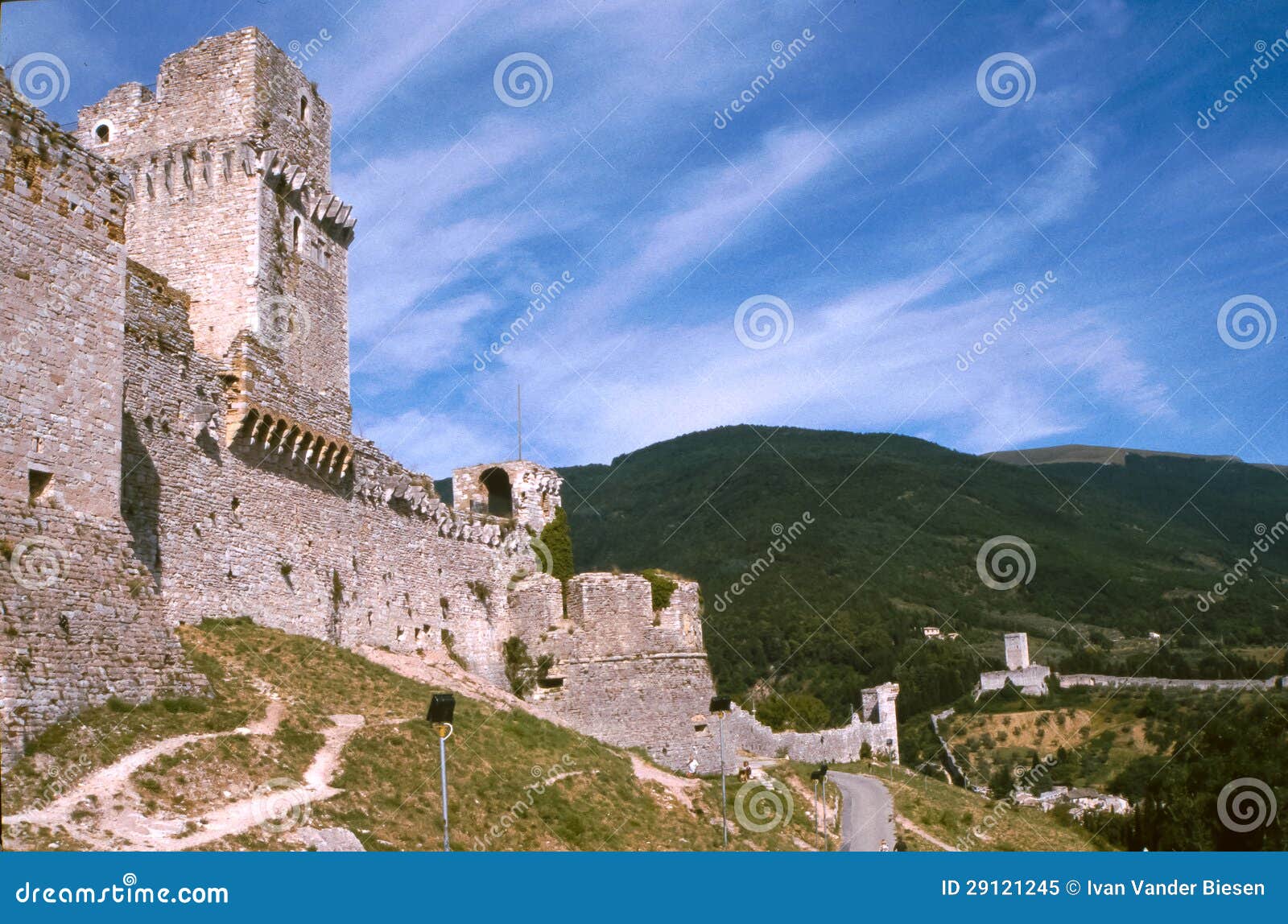 Fortress of Assisi, Umbria, Italy Stock Image - Image of mountain ...
