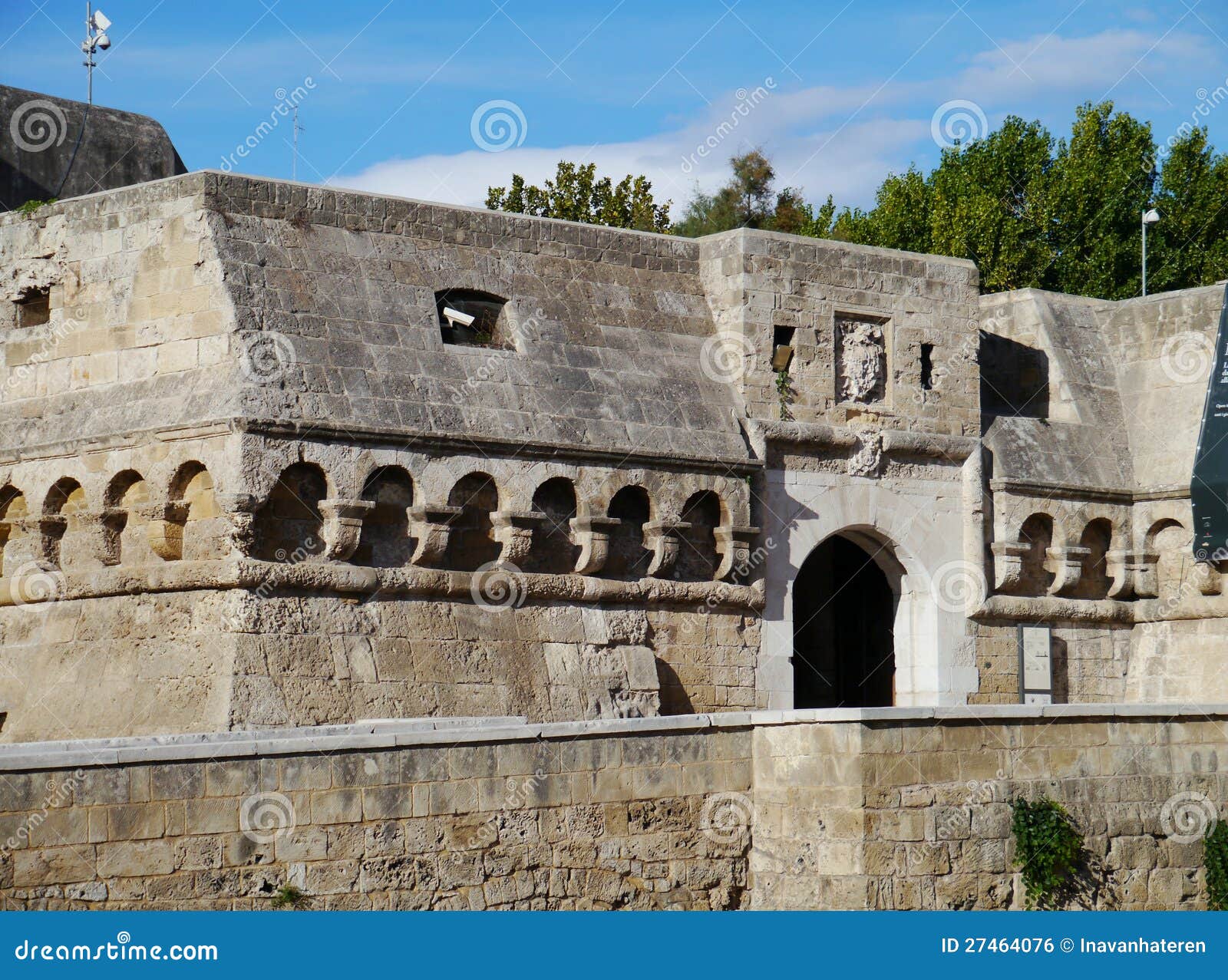 A Fortress in Bari in Italy Stock Photo - Image of historical ...