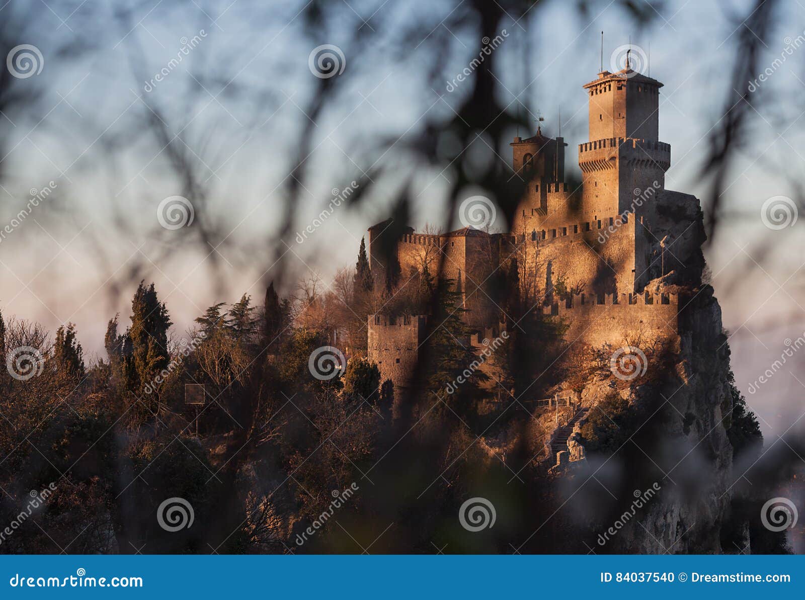 Fortress between the Branches of Trees. Stock Photo - Image of cliff ...