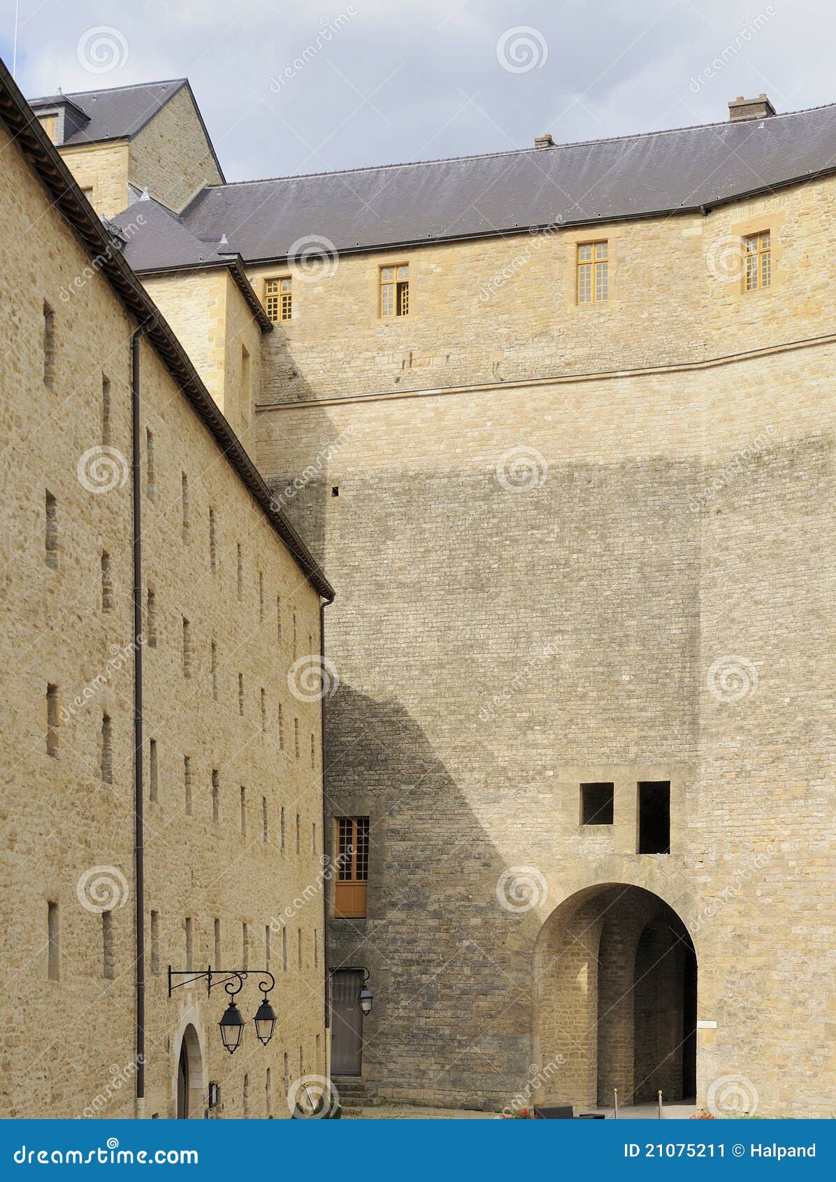 Fortress courtyard, sedan stock image. Image of architecture - 21075211