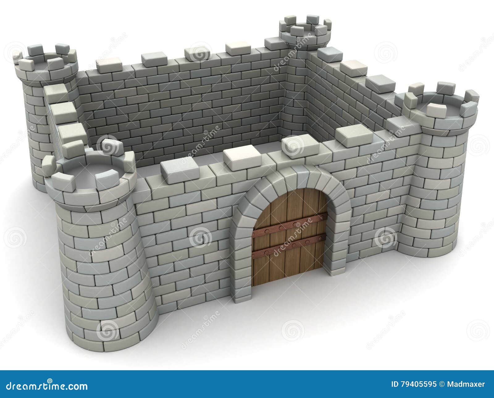 Fortress stock illustration. Illustration of white, fort - 79405595