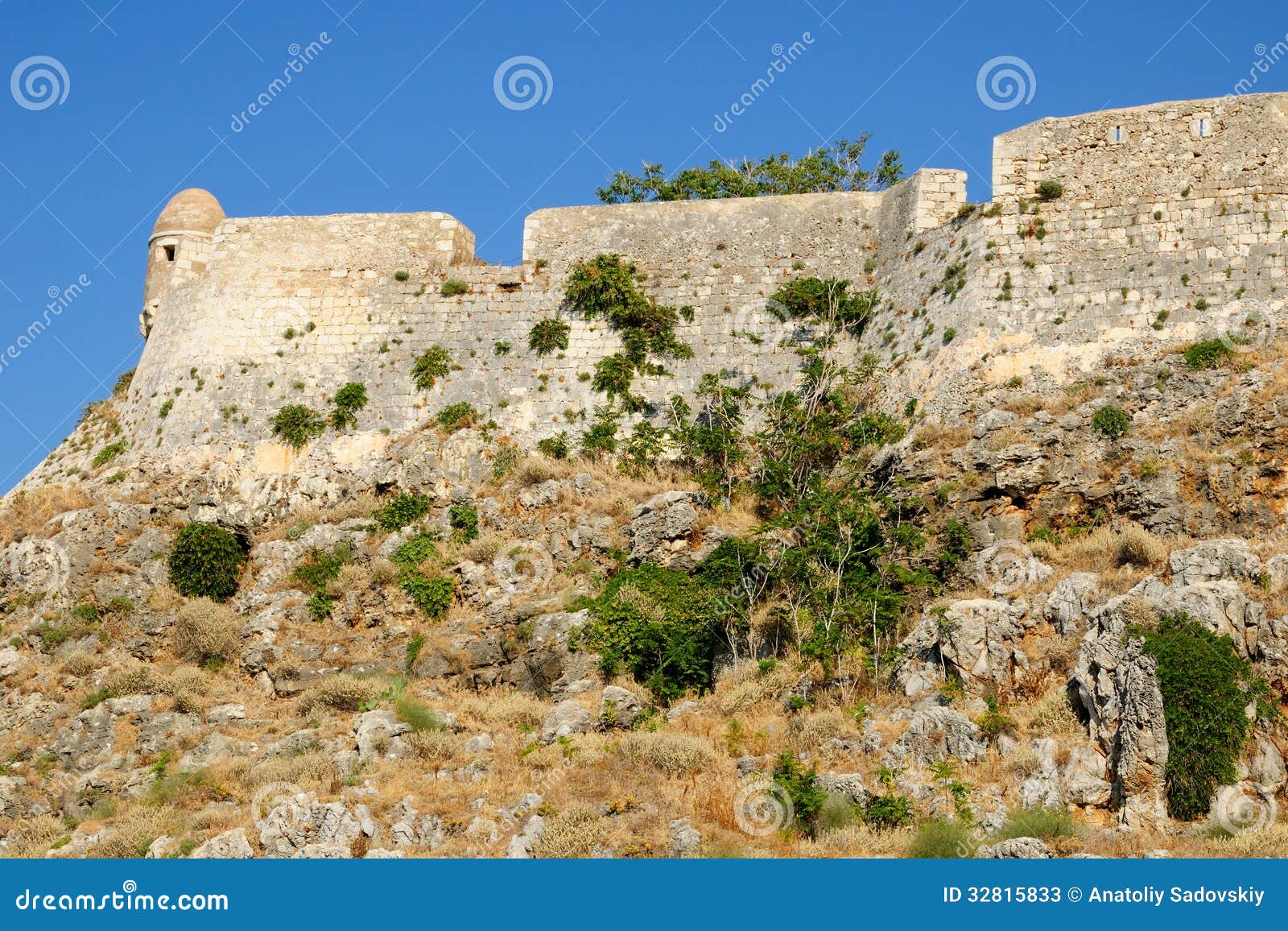 Fortress Fortezza in City of Rethymno Stock Image - Image of touristic ...