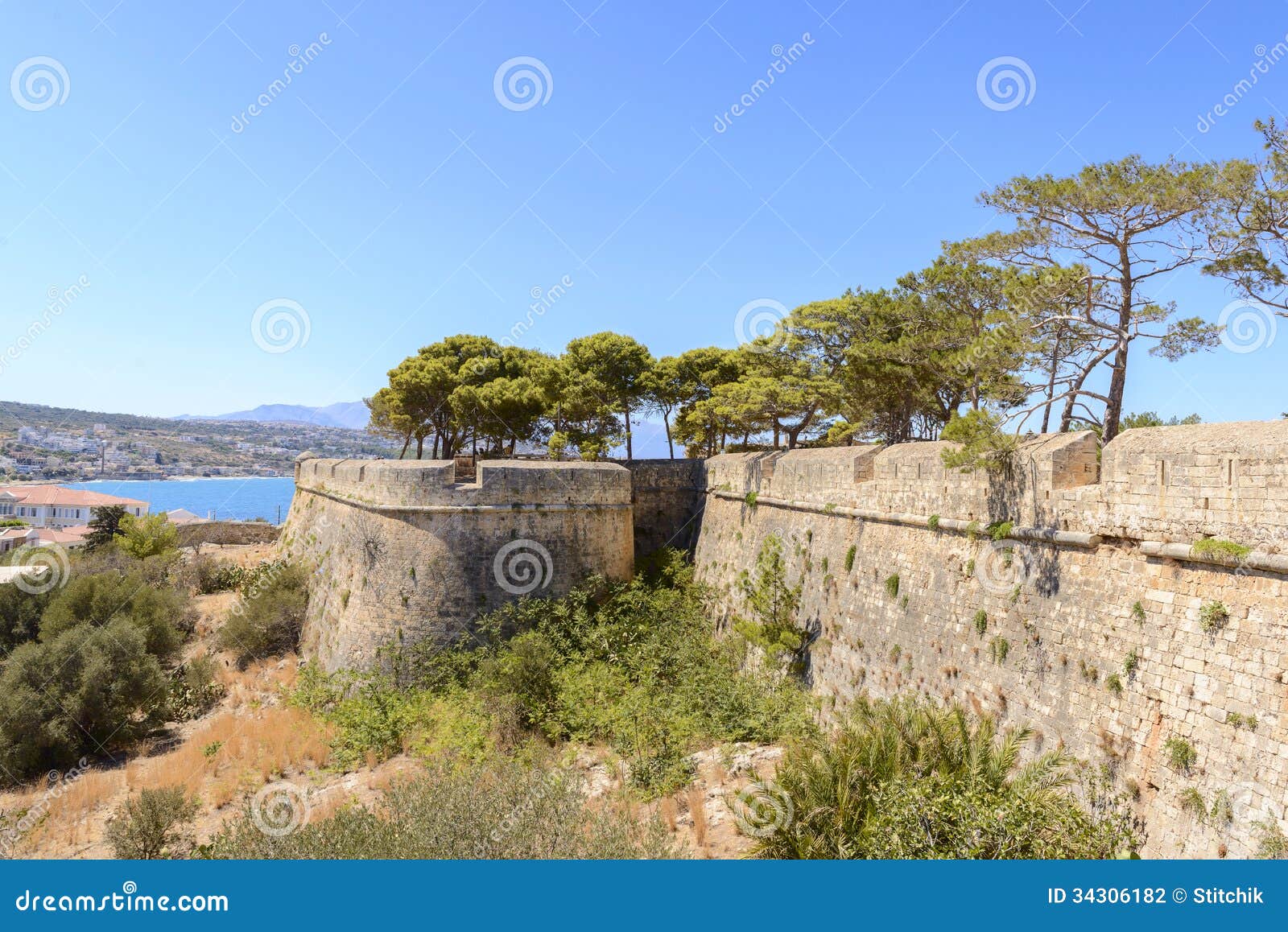 Fortress Fortezza. Rethymno, Crete Stock Photo - Image of medieval ...
