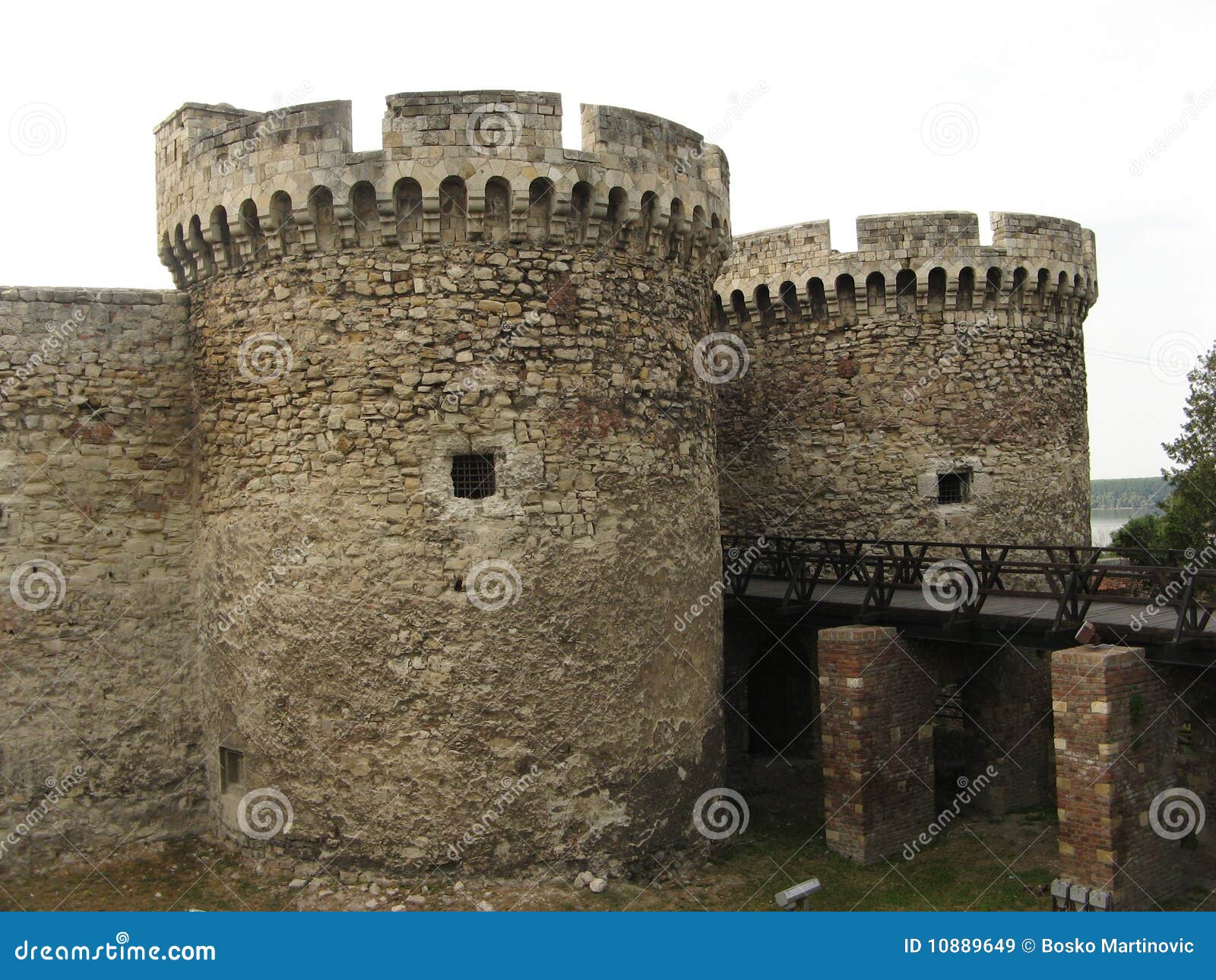 Fortress gate with towers stock image. Image of towers - 10889649