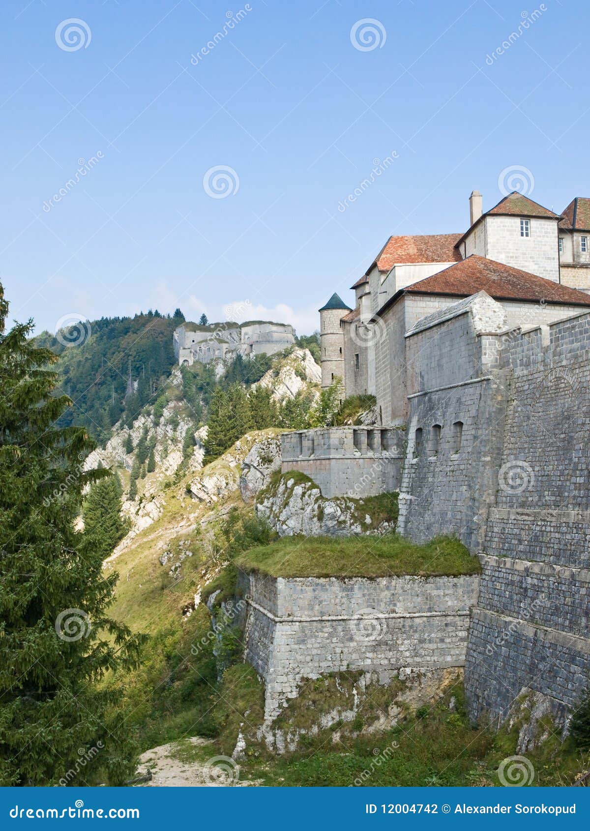 Fortress on the High Mountains Stock Photo - Image of architecture ...