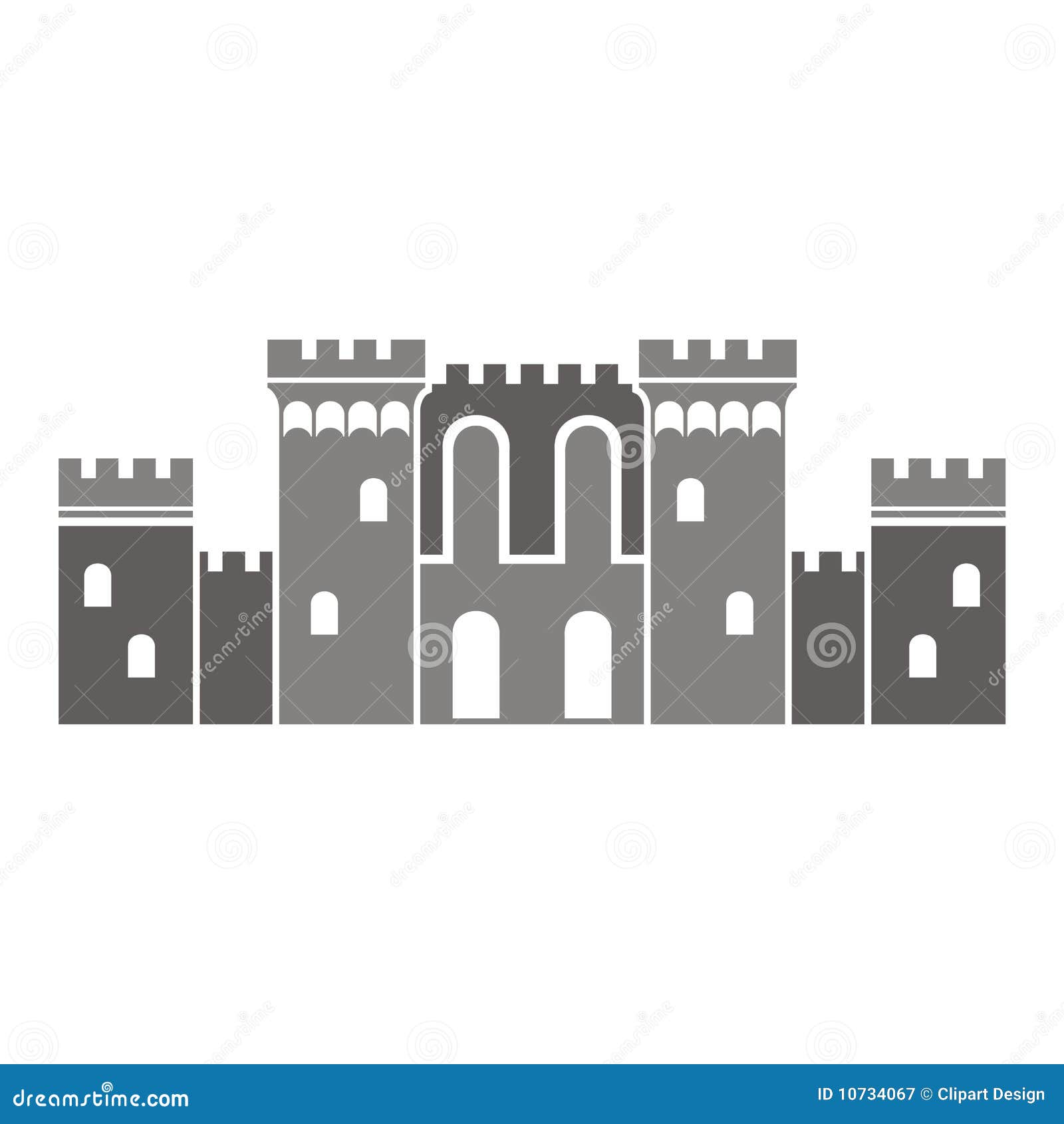 Fortress illustration stock illustration. Illustration of roof - 10734067
