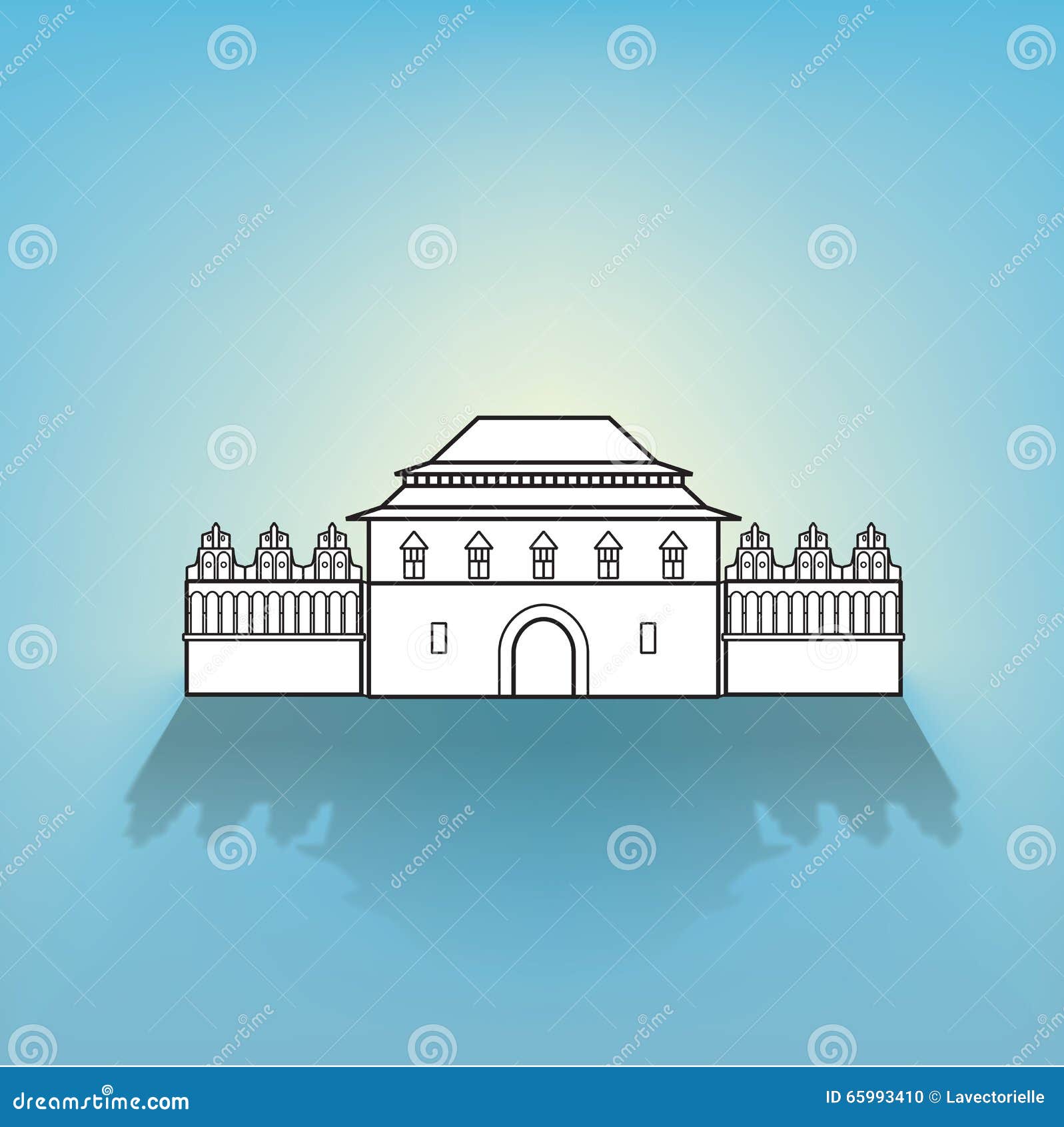 Fortress stock vector. Illustration of history, backlit - 65993410