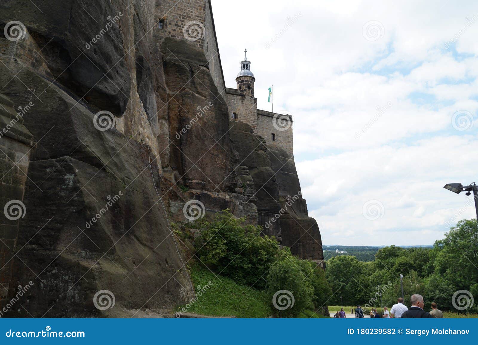 View of the Sturdy Walls of the KÃ¶nigstein Fortress. Editorial ...