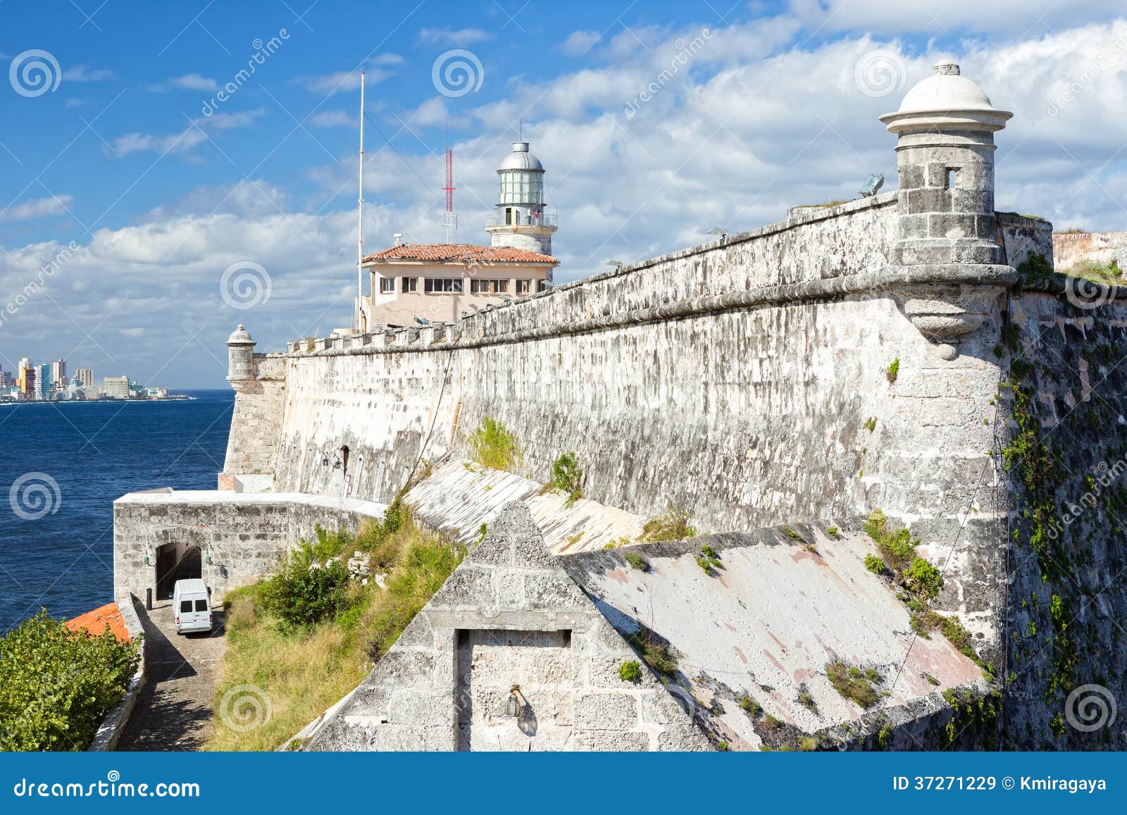 The Fortress and Lighthouse of El Morro in Havana Stock Image - Image ...