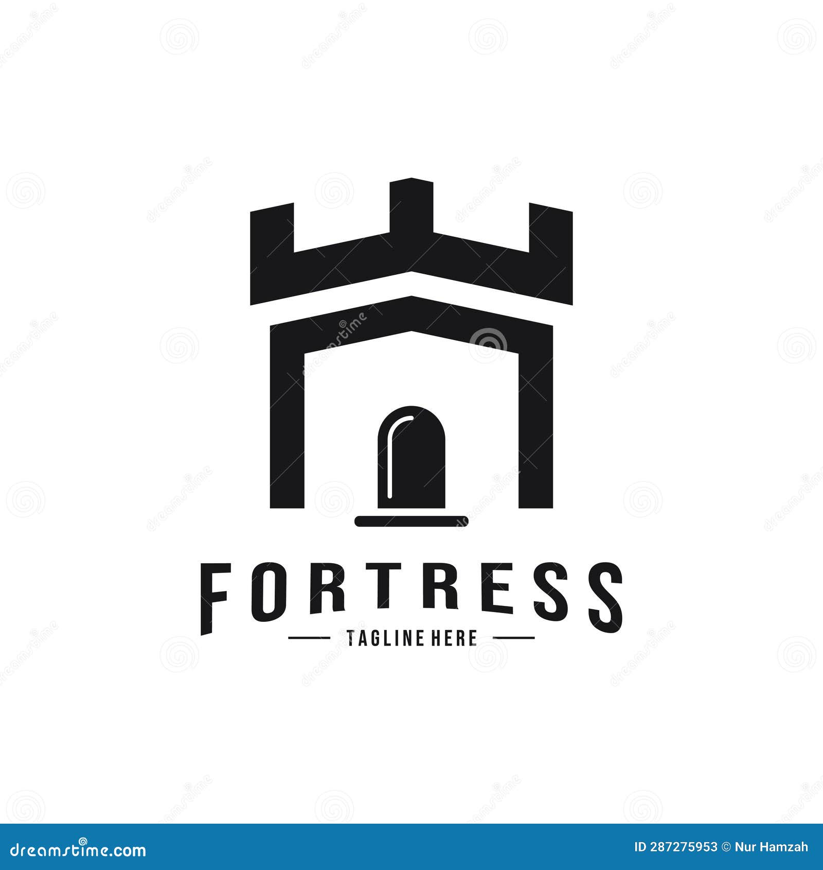 Fortress Logo Template in Vector Shape Stock Vector - Illustration of ...