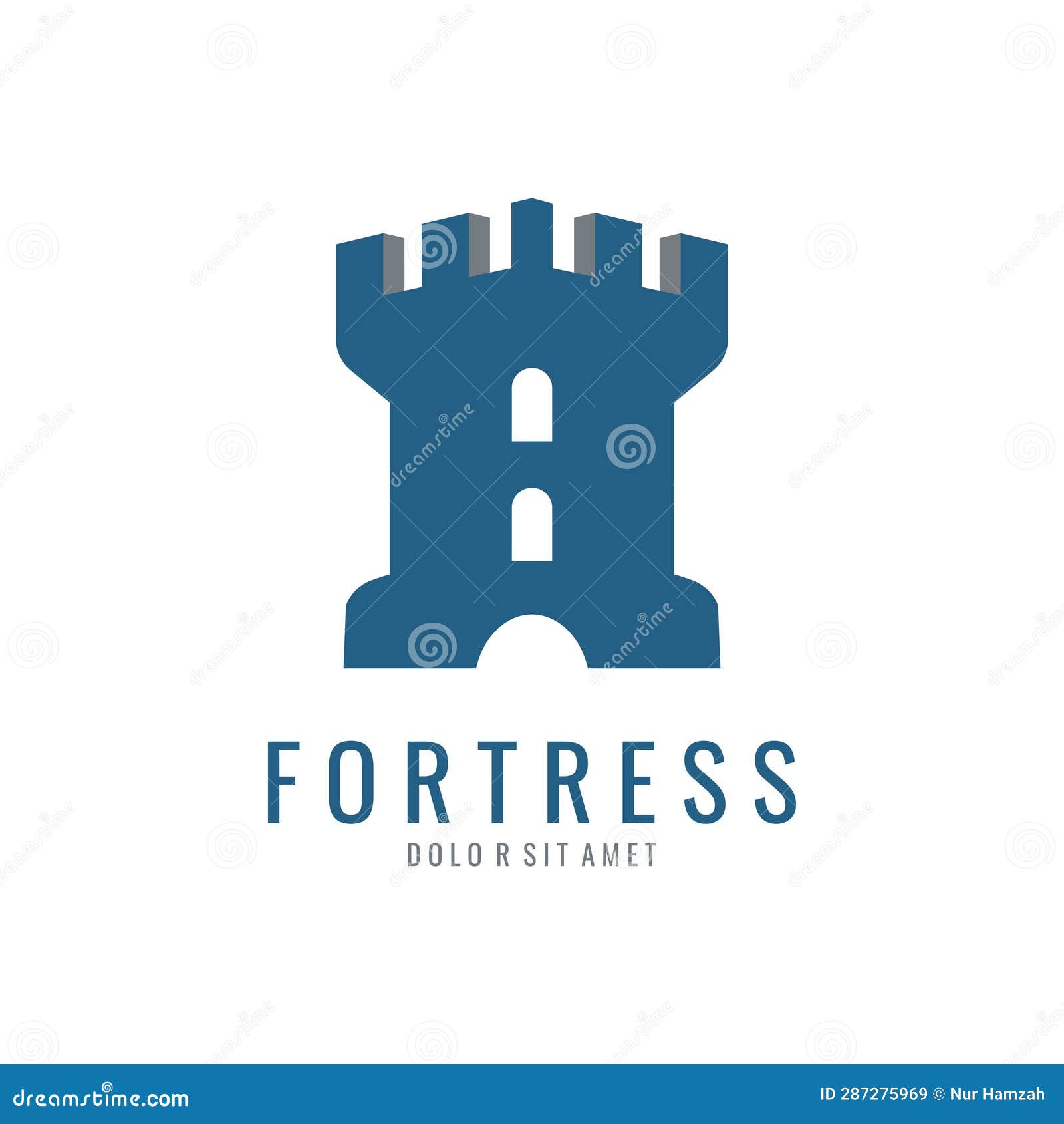Fortress Logo Template in Vector Shape Stock Vector - Illustration of ...