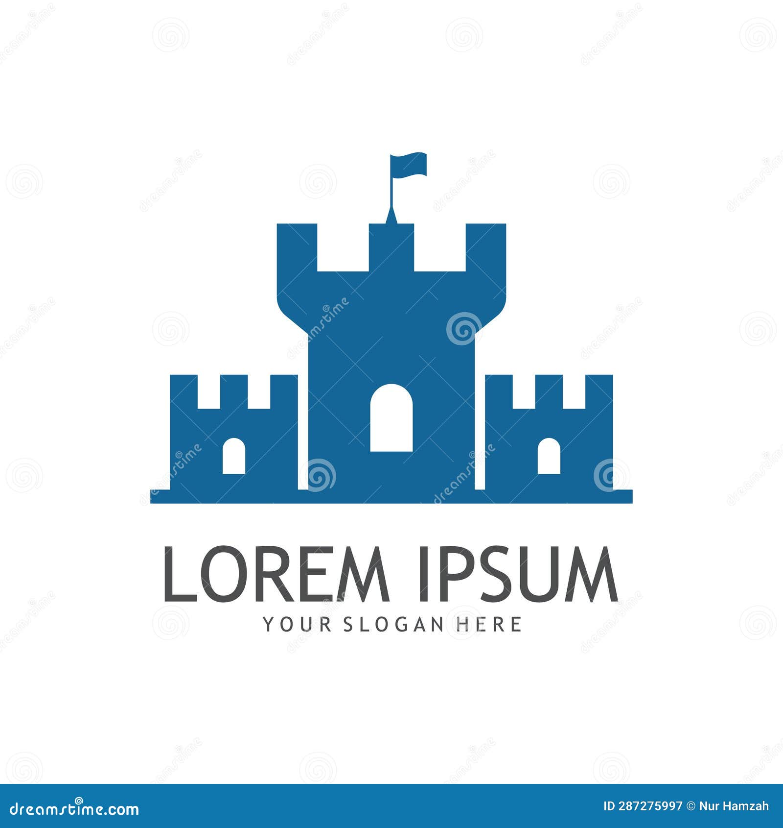 Fortress Logo Template in Vector Shape Stock Vector - Illustration of ...