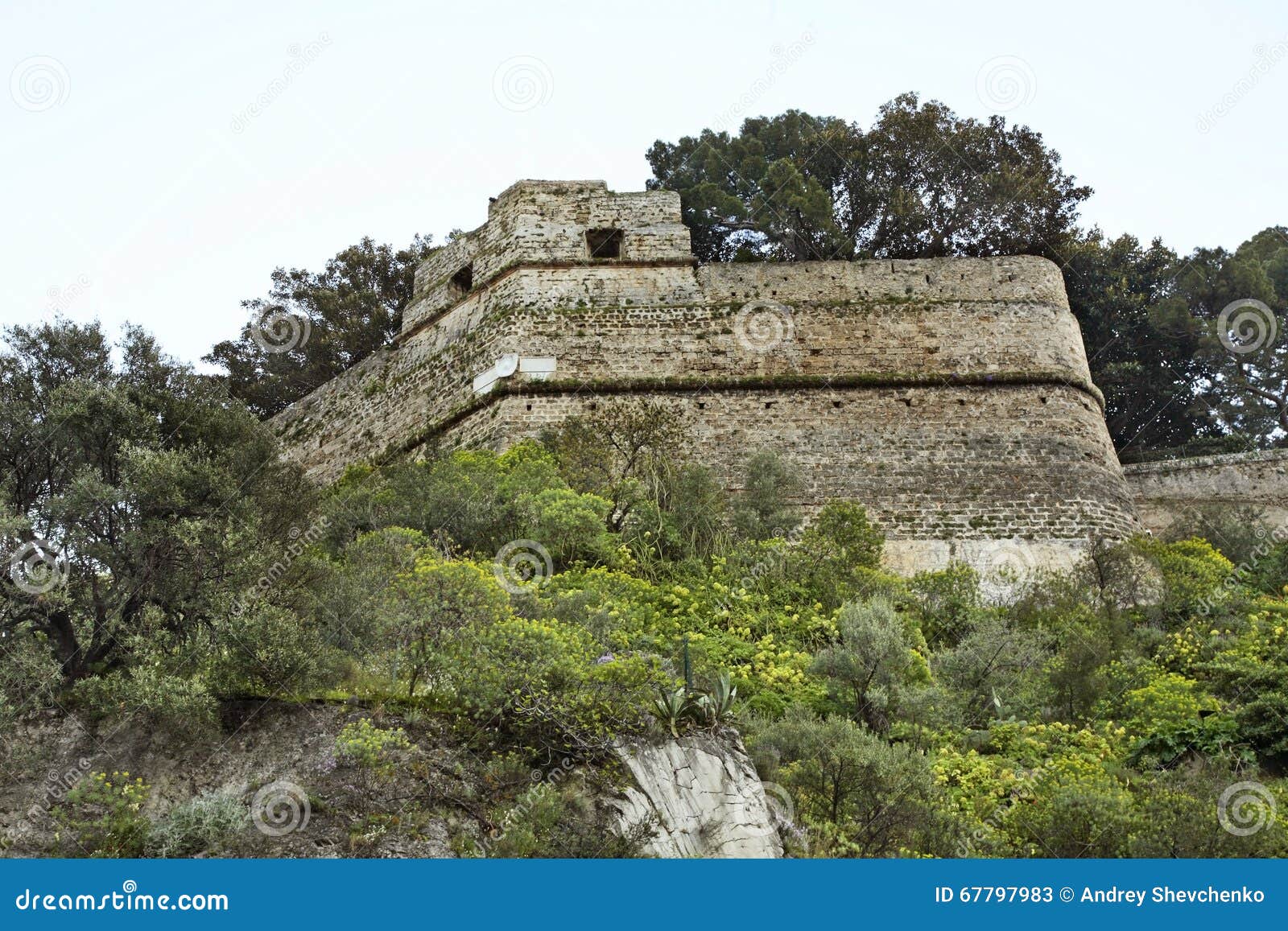Fortress in Monaco-Ville. Principality of Monaco Stock Image - Image of ...