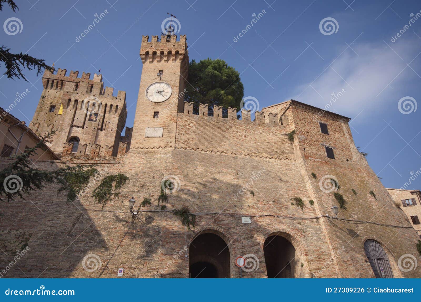 Fortress of Offagna, Marche, Italy Stock Photo - Image of touristic ...