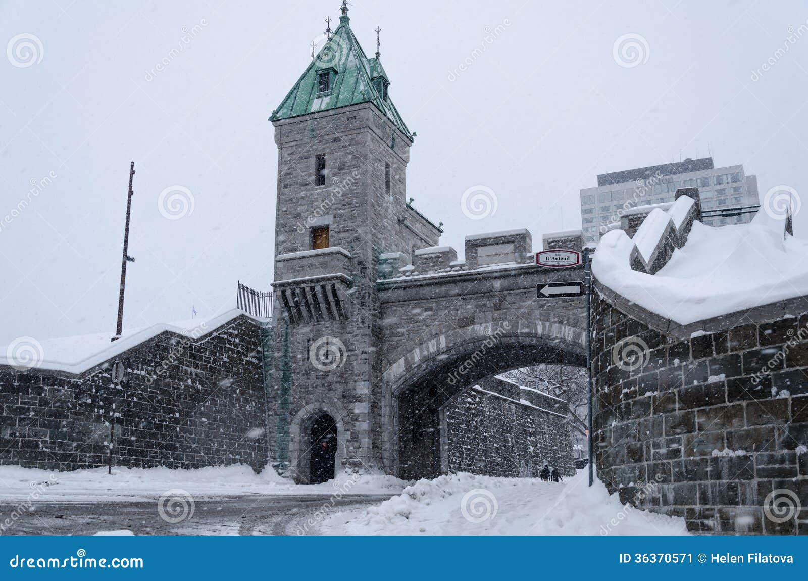 Fortress of Old Quebec City Stock Image - Image of weather, quebec ...