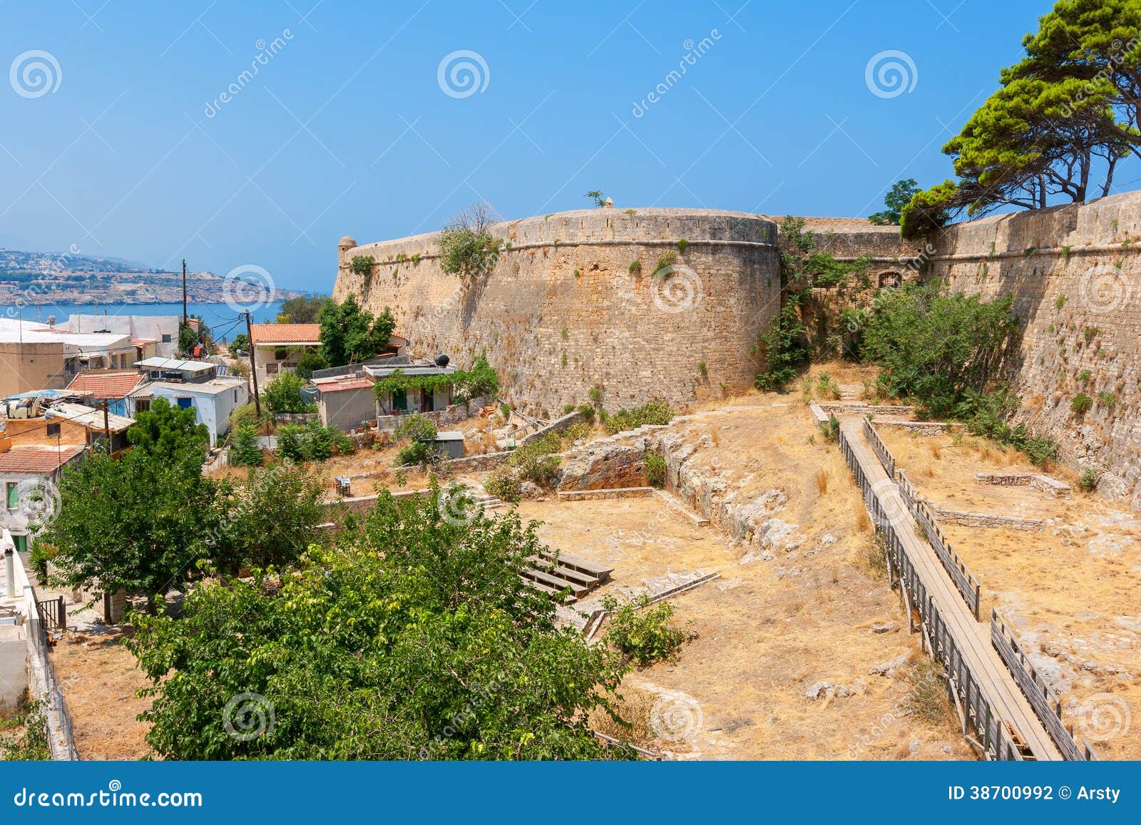 Fortress of Rethymno. Crete, Greece Stock Photo - Image of brick ...