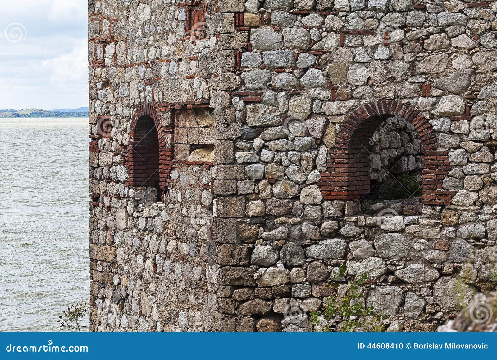 Fortress on the river 2 stock photo. Image of stone, clouds - 44608410