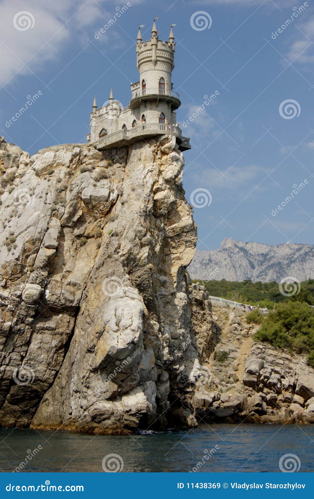 Fortress on a rock stock image. Image of building, water - 11438369