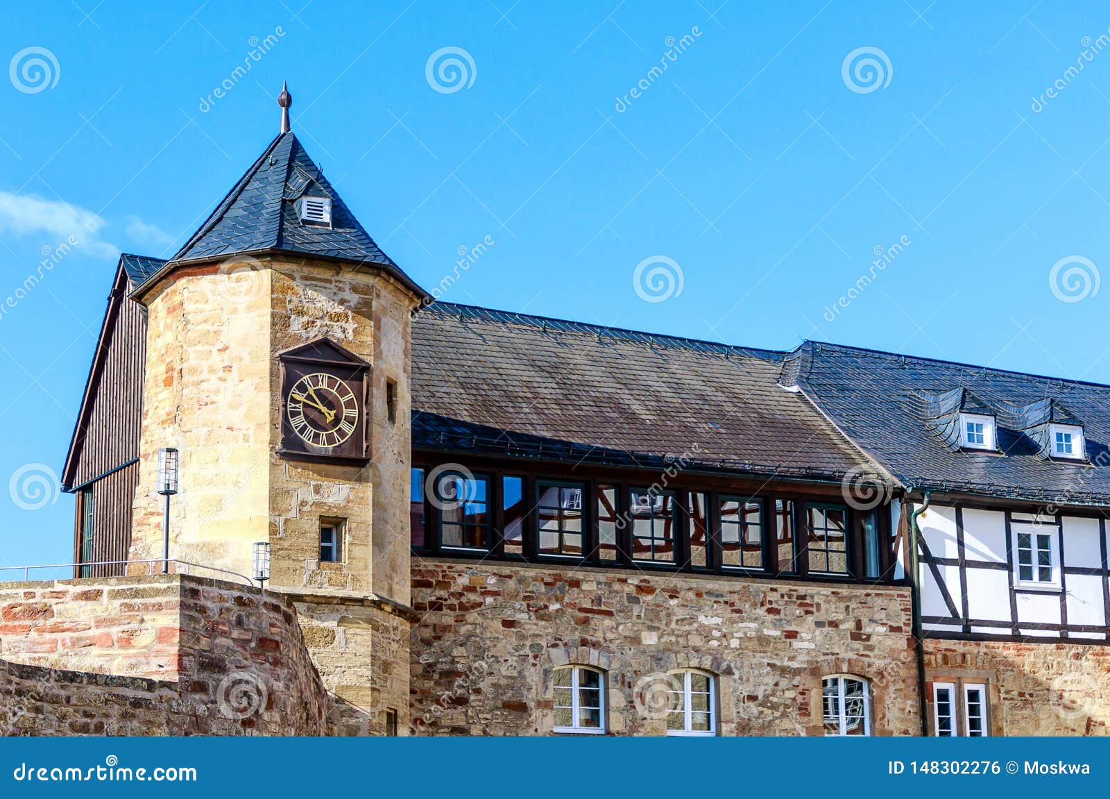 The Fortress Waldeck, High Above the Edersee, Germany Stock Photo ...