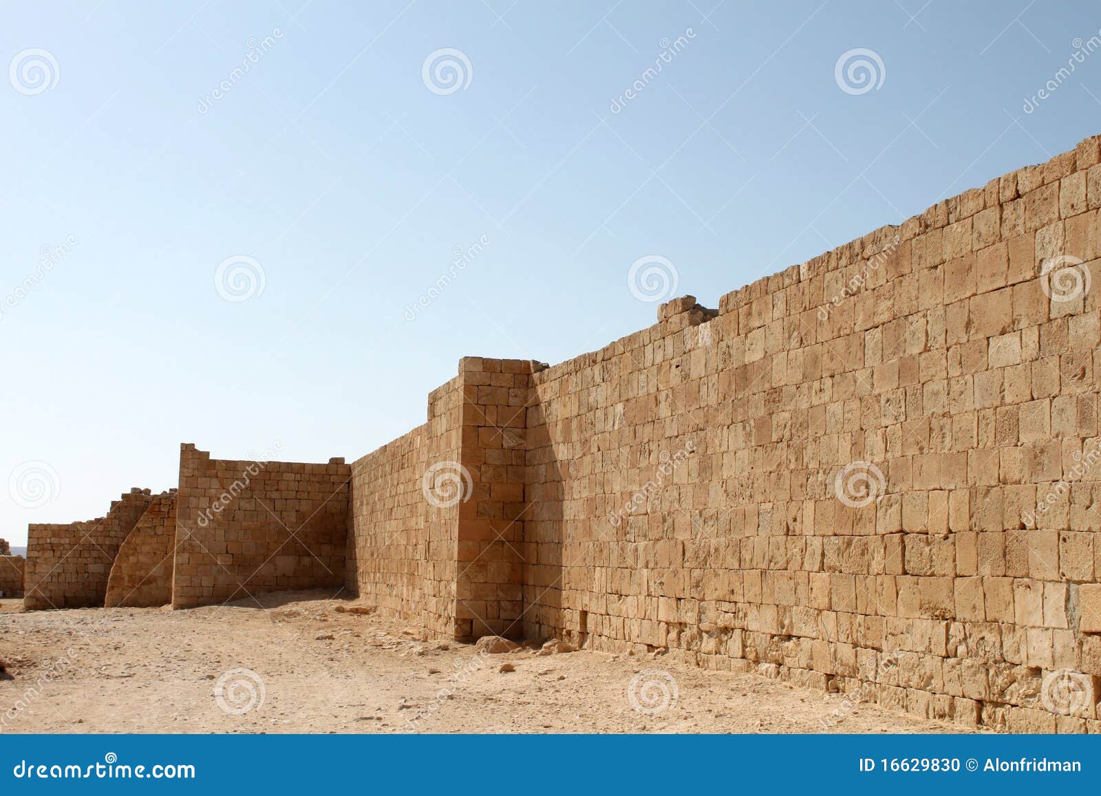 Fortress Wall stock photo. Image of ancient, negev, ruins - 16629830