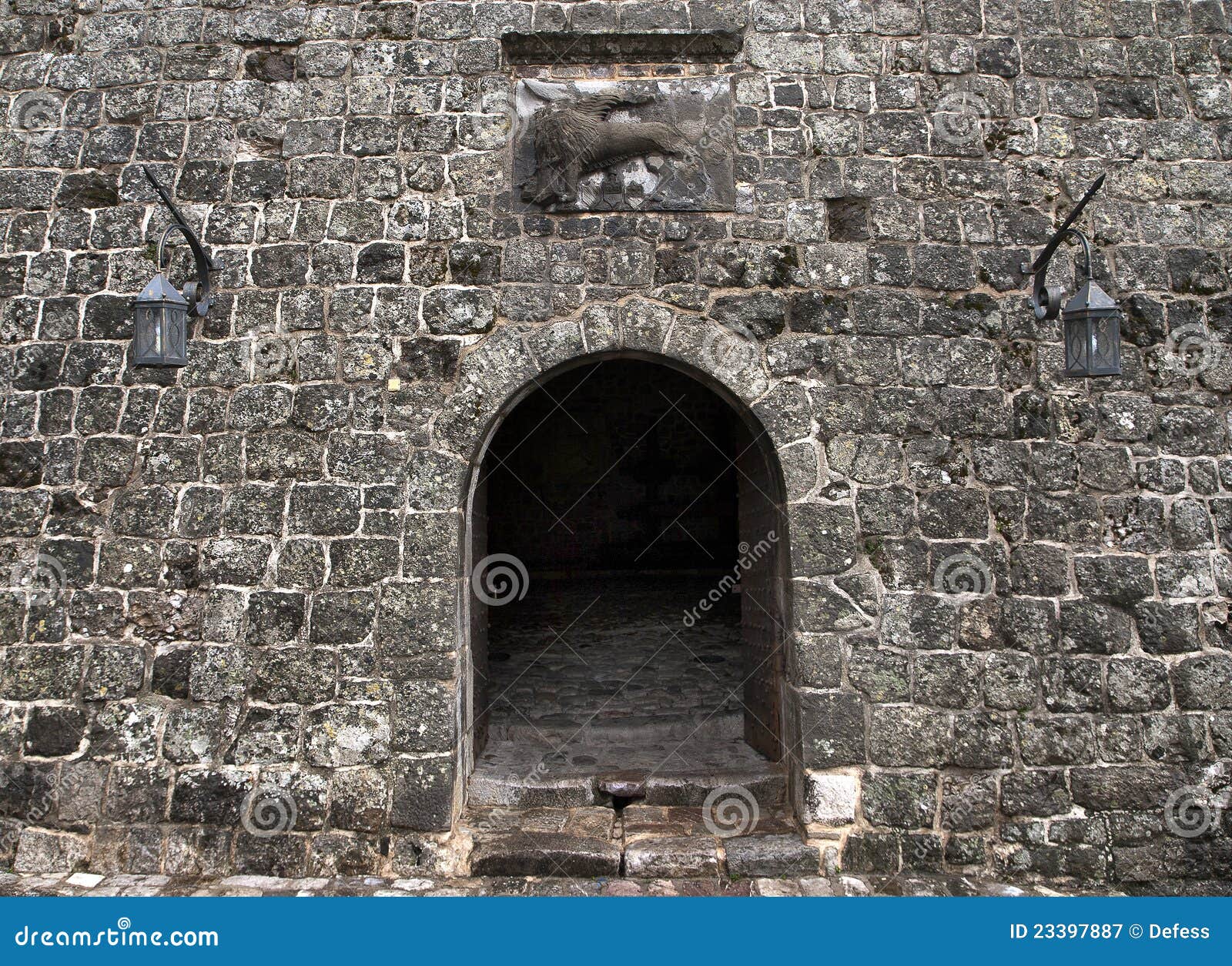 The fortress wall. stock image. Image of mountain, landscape - 23397887