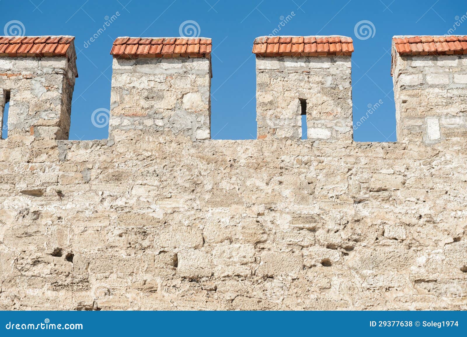 Fortress wall stock photo. Image of fort, historic, embrasure - 29377638