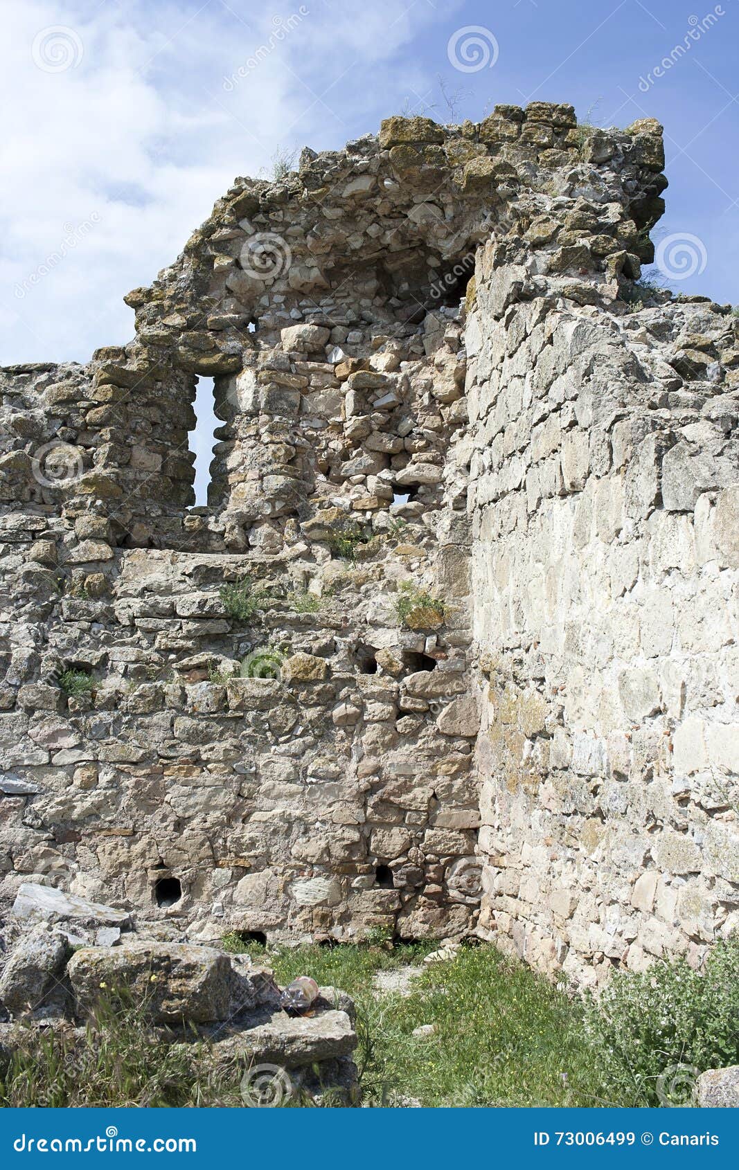 Fortress wall stock image. Image of stone, vestige, stronghold - 73006499