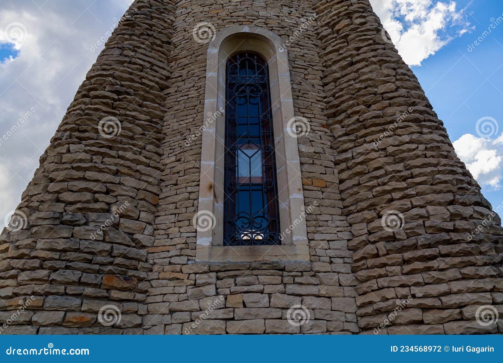 Fortress Window. Architectural Medieval Background with Copy Space for ...