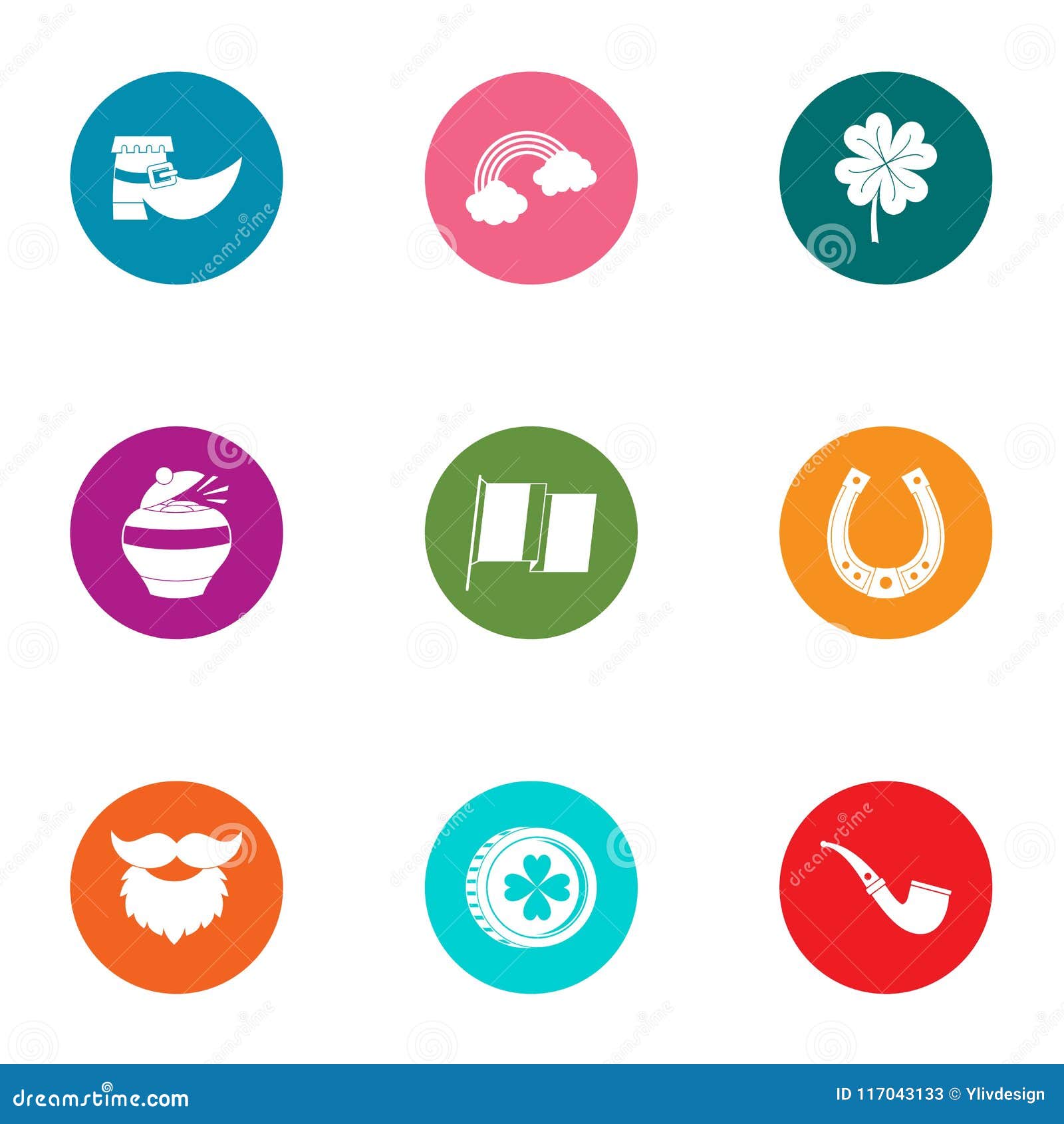 Fortunate Icons Set, Flat Style Stock Vector - Illustration of dollar ... Fortunate Icons Set, Flat Style Stock Vector - Illustration of dollar ...