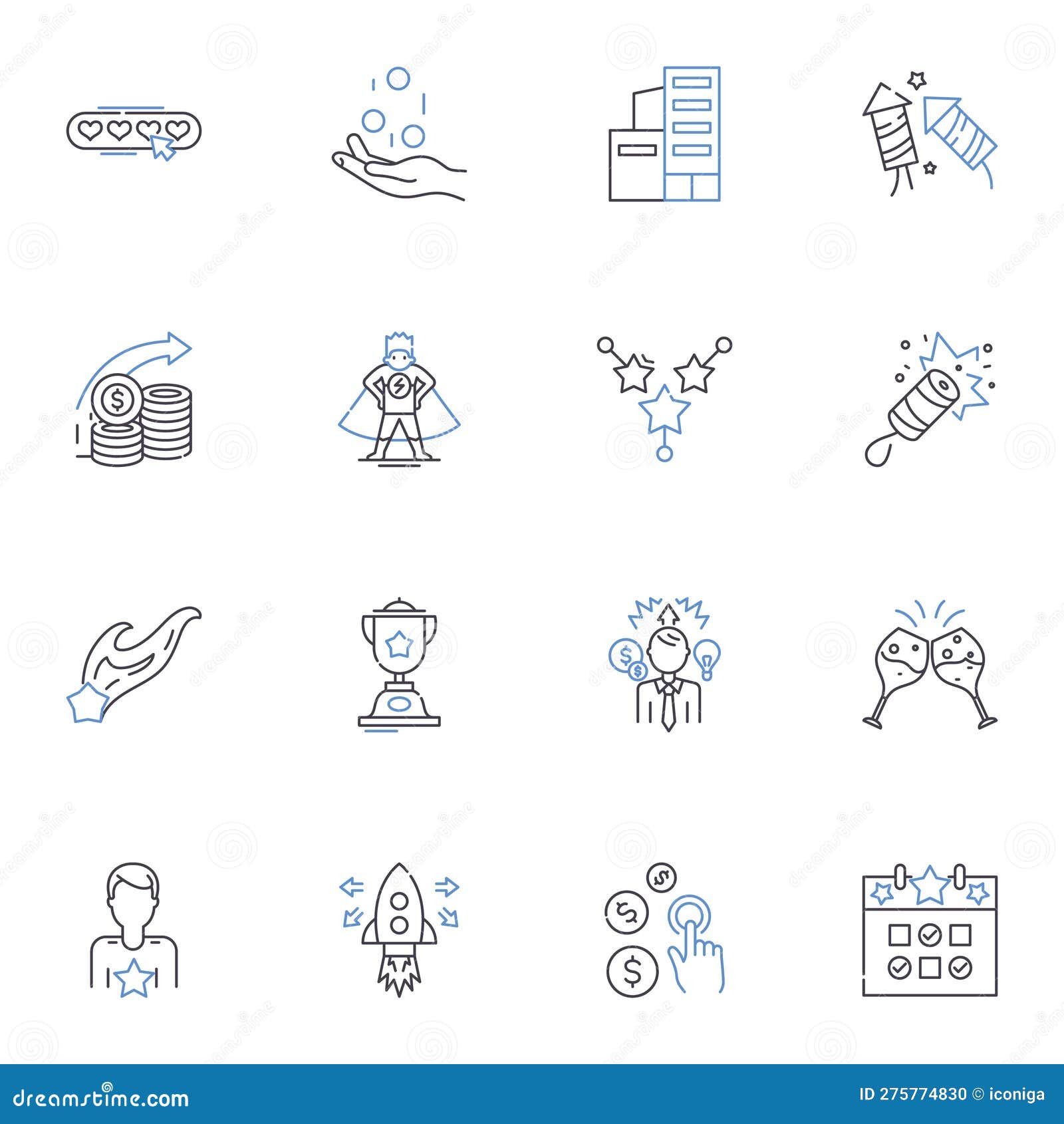 Fortunate Turn Line Icons Collection. Opportunity, Luck, Serendipity ... Fortunate Turn Line Icons Collection. Opportunity, Luck, Serendipity ...