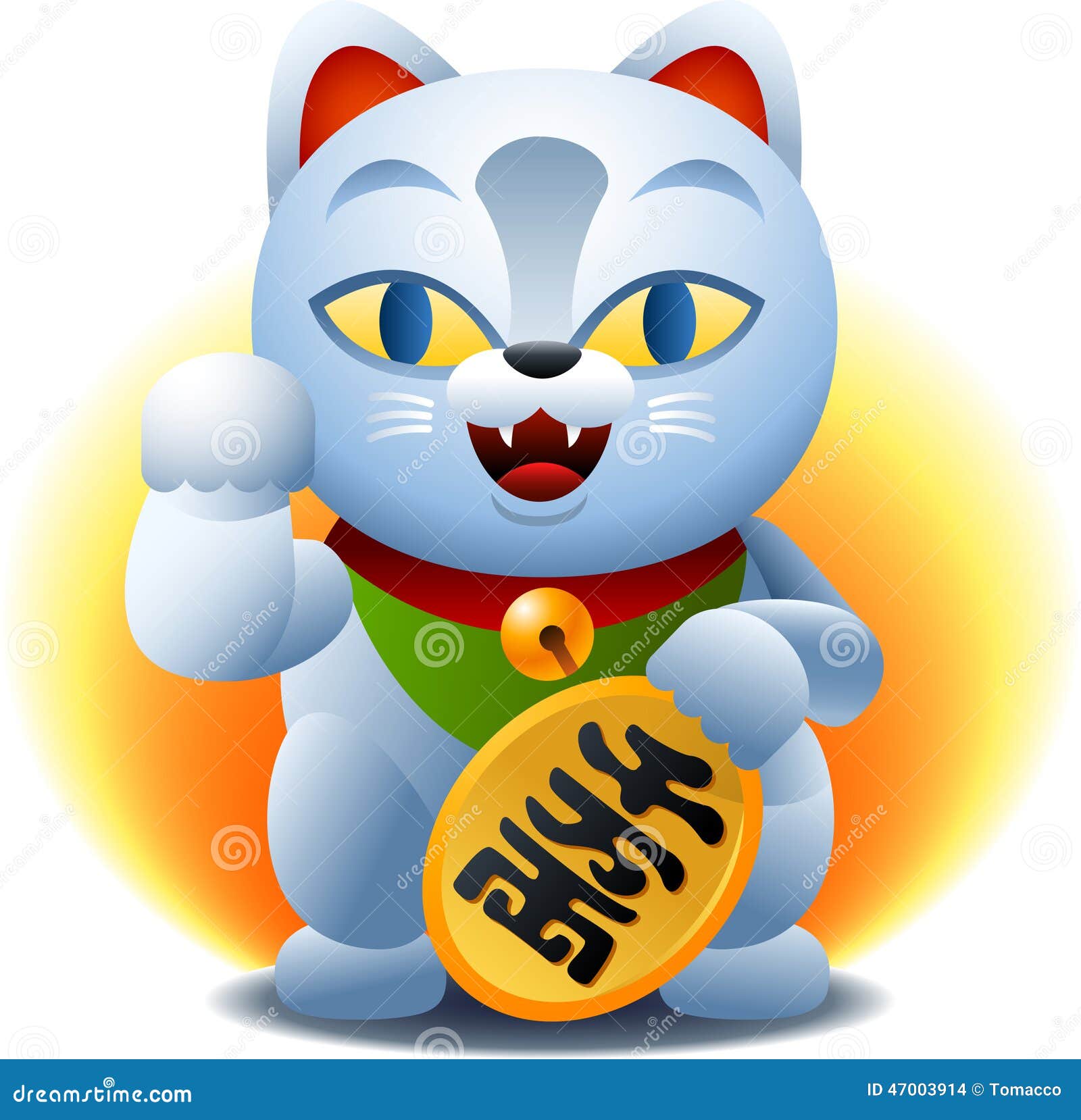 Fortune cat stock illustration. Illustration of cartoon - 47003914