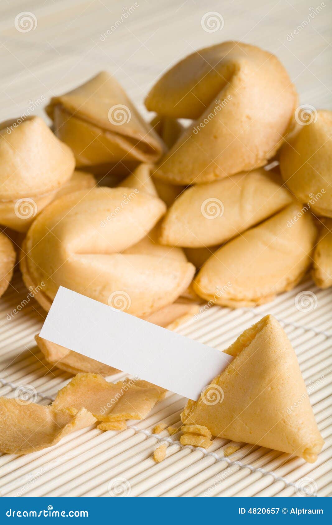 Fortune cookie blank stock image. Image of destiny, traditional - 4820657