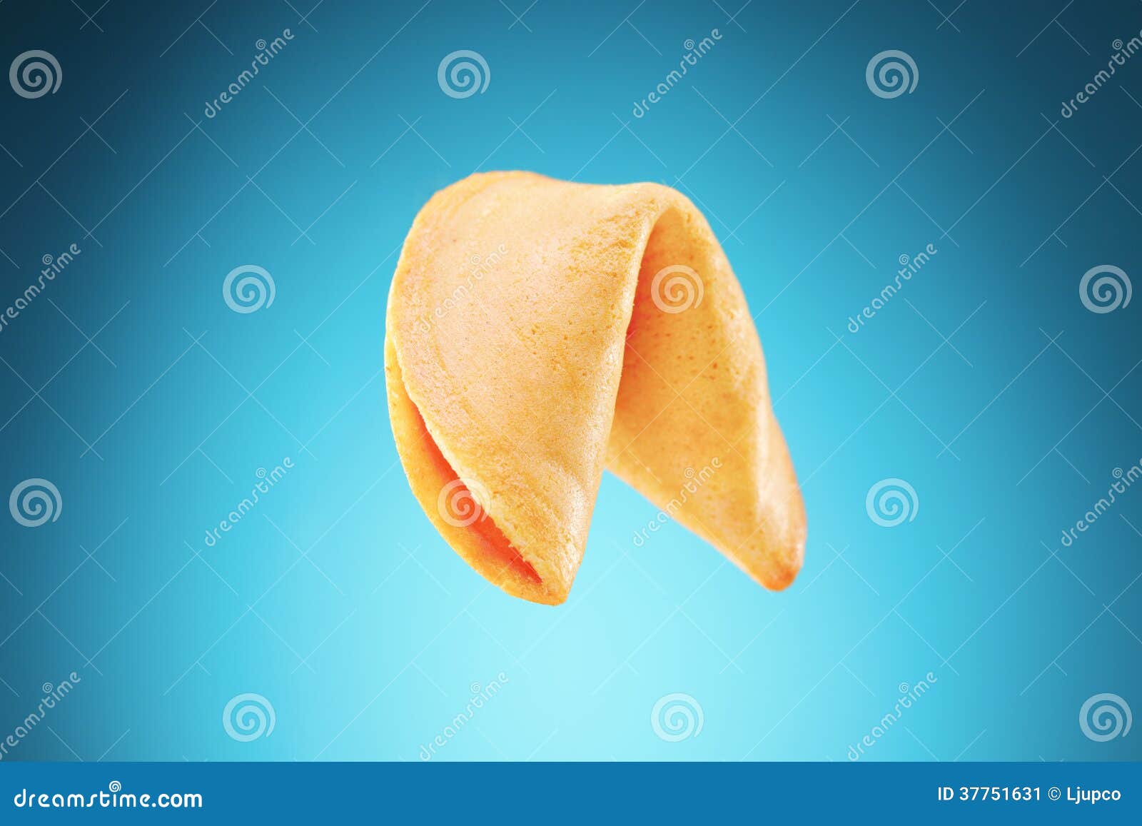 Fortune Cookie on Blue Background Stock Image - Image of asian, snack ...