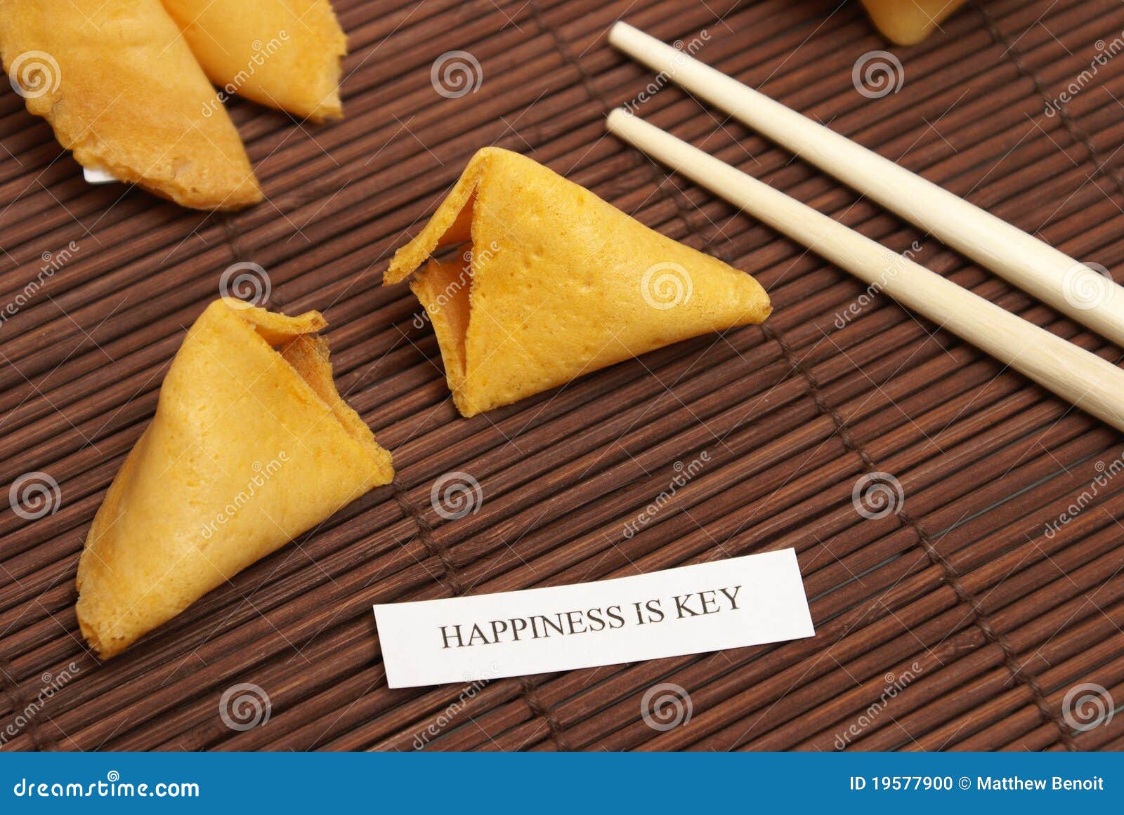 Fortune Cookie of Happiness Stock Photo - Image of brown, text: 19577900