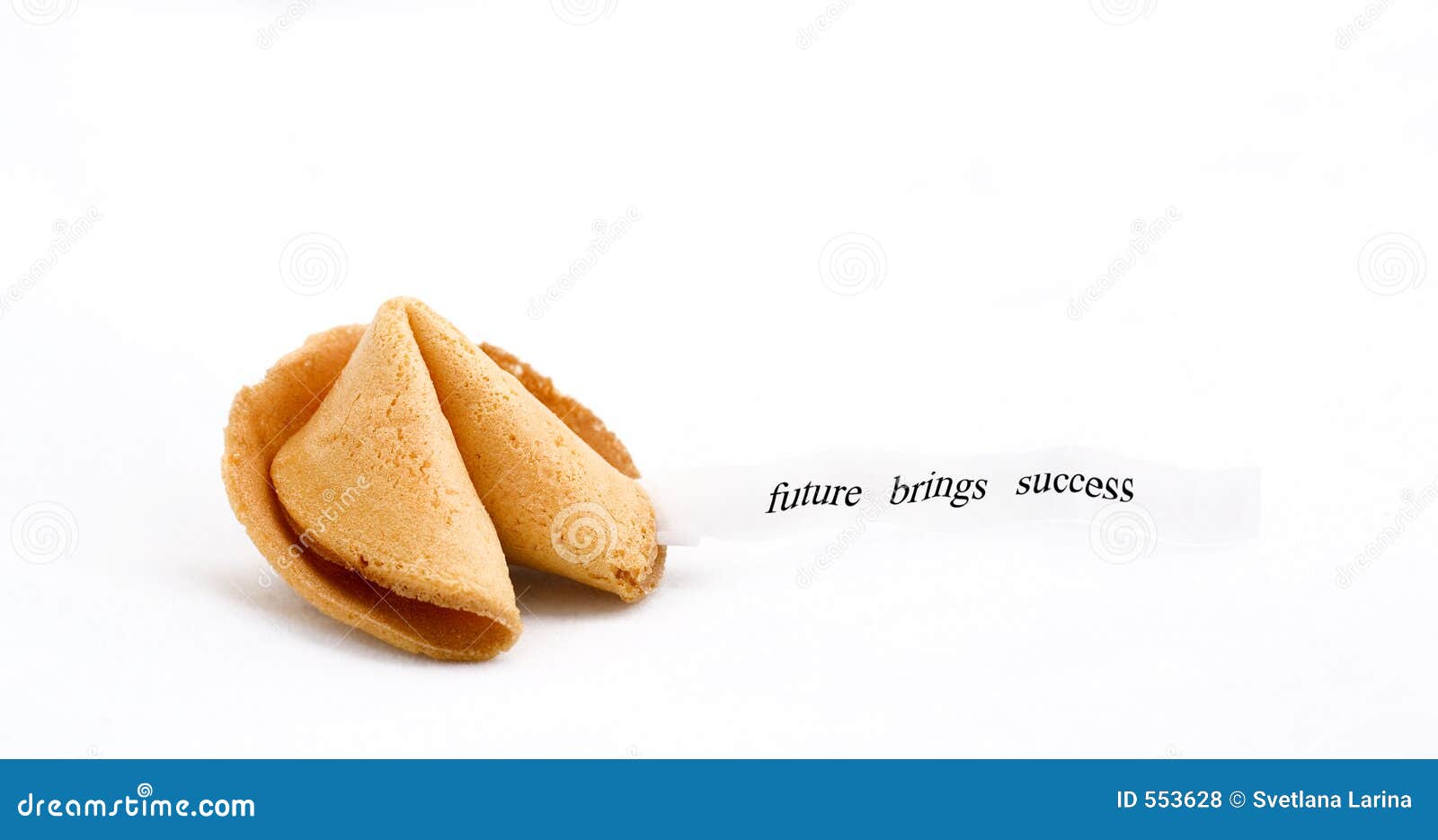Fortune Cookie Saying Future Brings Success Stock Photo - Image of ...