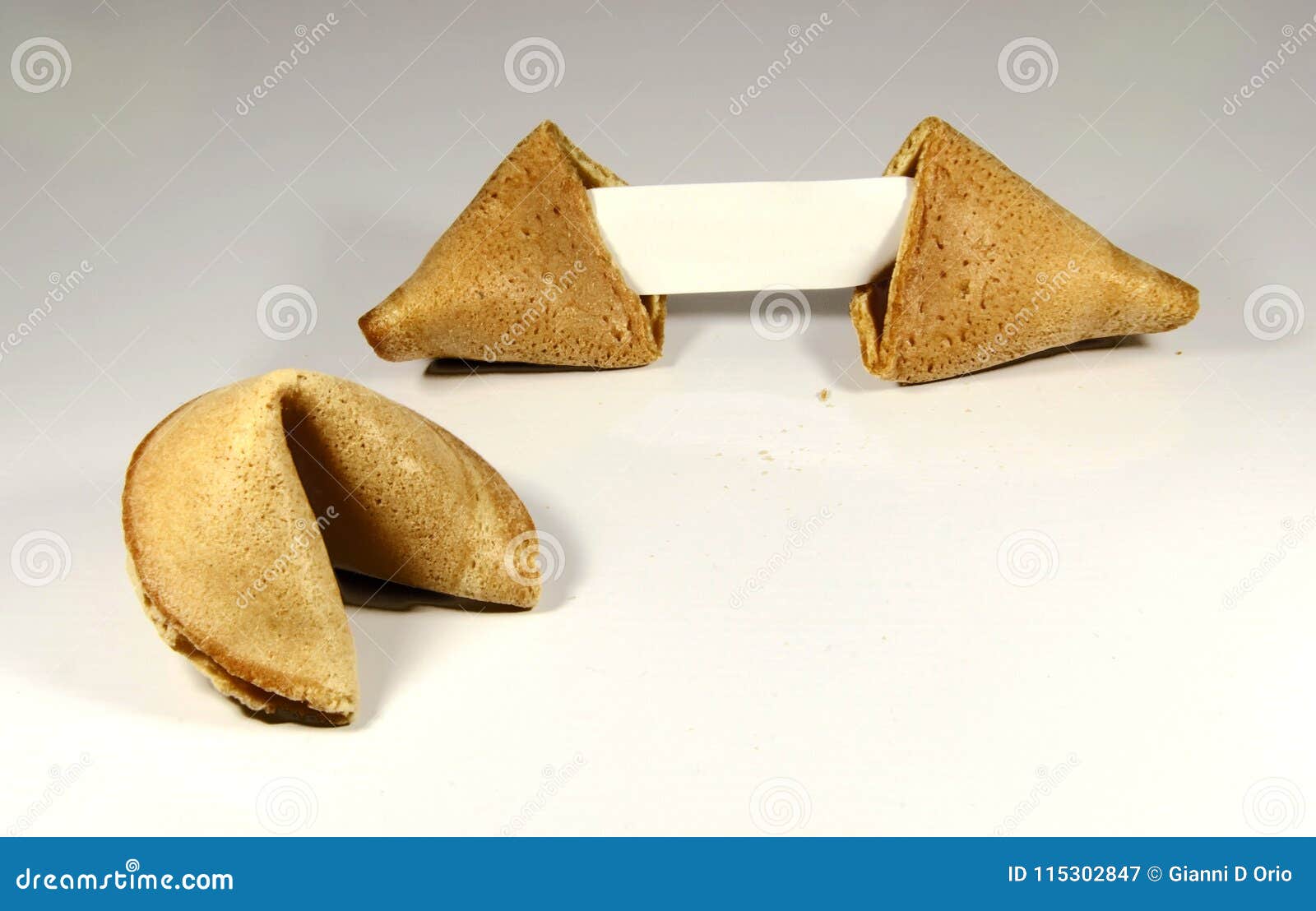 Fortune Cookies With Customizable Blank Message Stock Image Image Of Asian Japanese 115302847