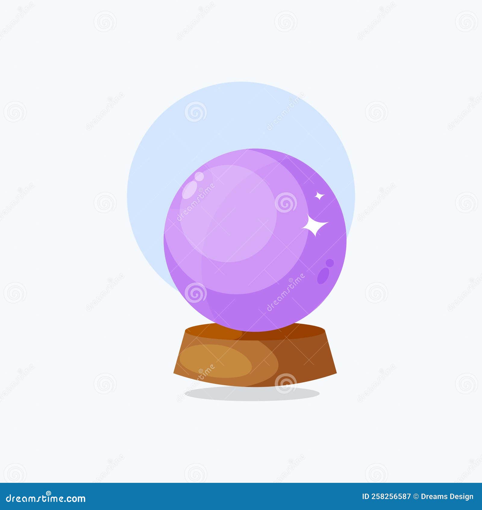 Fortune Crystal Ball Icon Cartoon Illustration Stock Vector ...