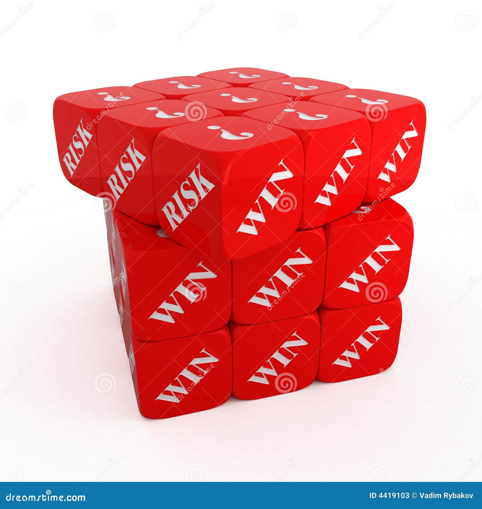Fortune cube stock illustration. Illustration of abstract - 4419103