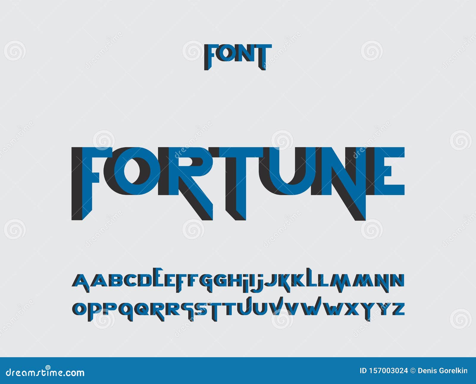 Fortune 3d font. Vector stock vector. Illustration of fortune - 157003024