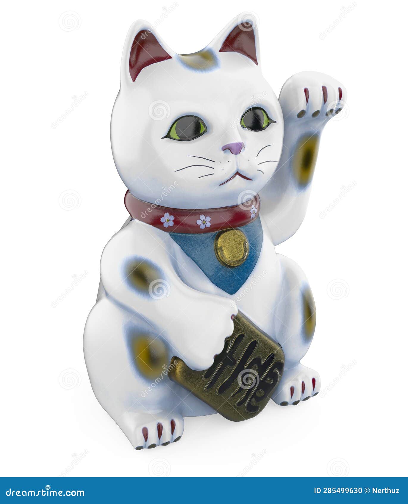 Fortune Lucky Cat Isolated stock illustration. Illustration of japan ...
