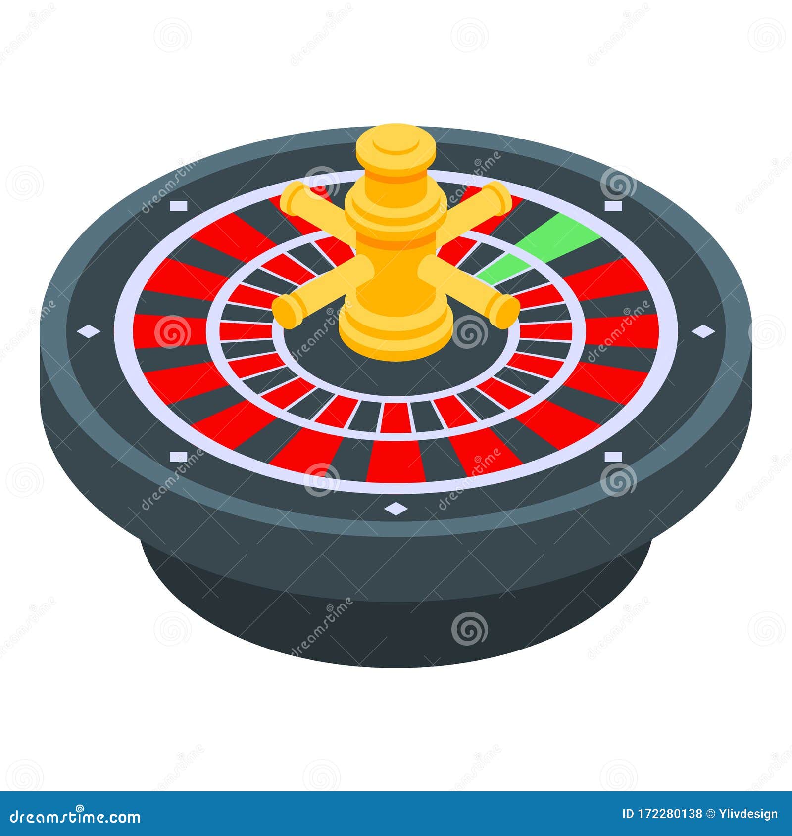 Fortune Roulette Icon, Isometric Style Stock Vector - Illustration of ...