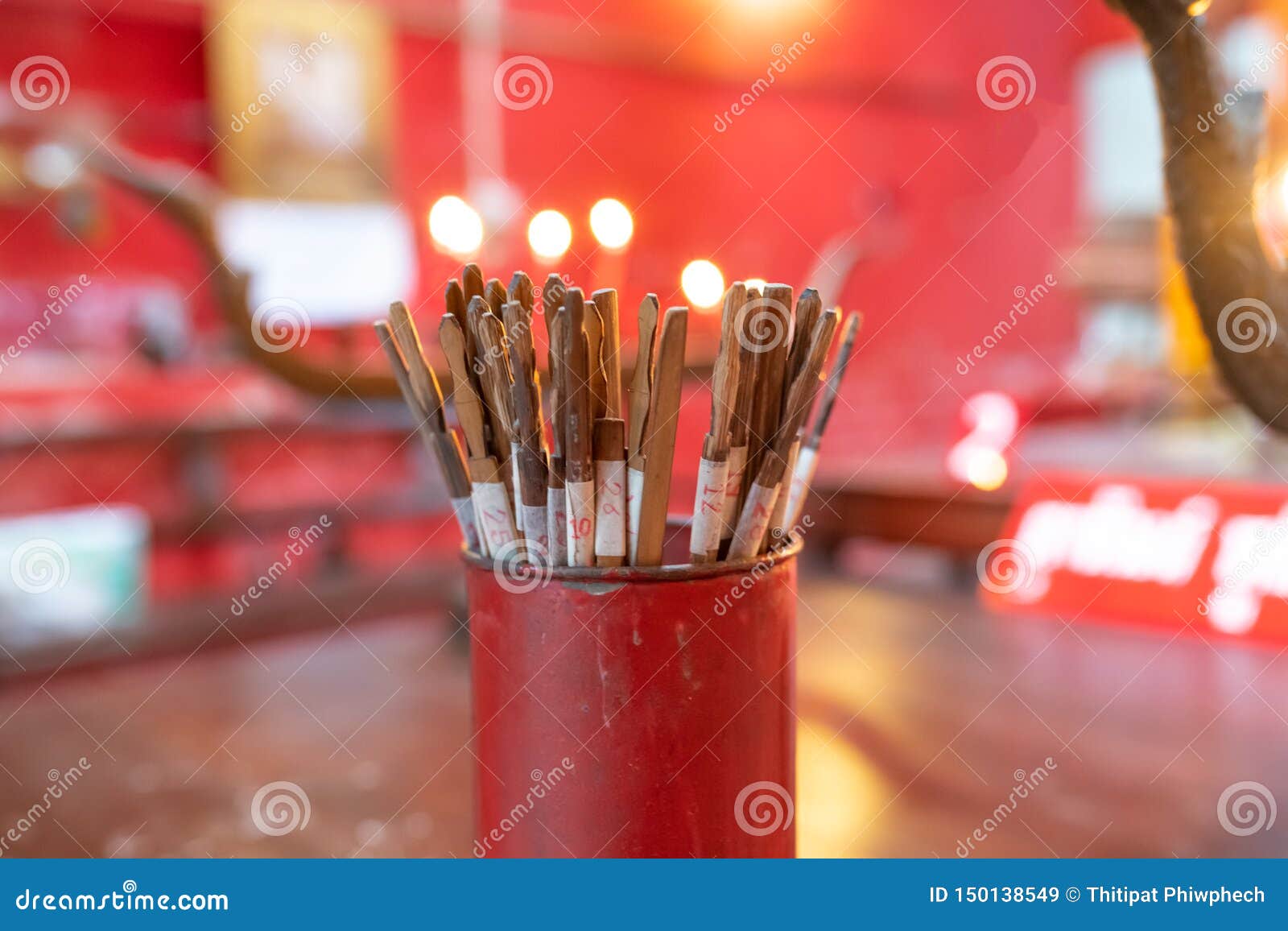 Fortune Sticks Esiimsi In The Temple Stock Image | CartoonDealer.com ...