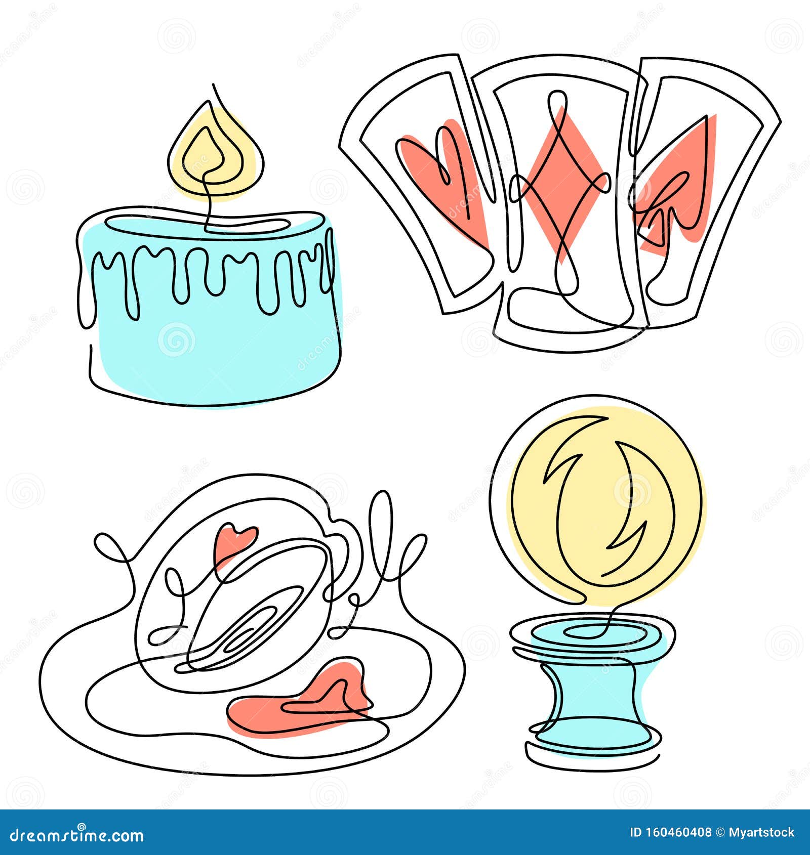 Fortune Telling, Divination Isolated Elements for Mystic Sphere of ...