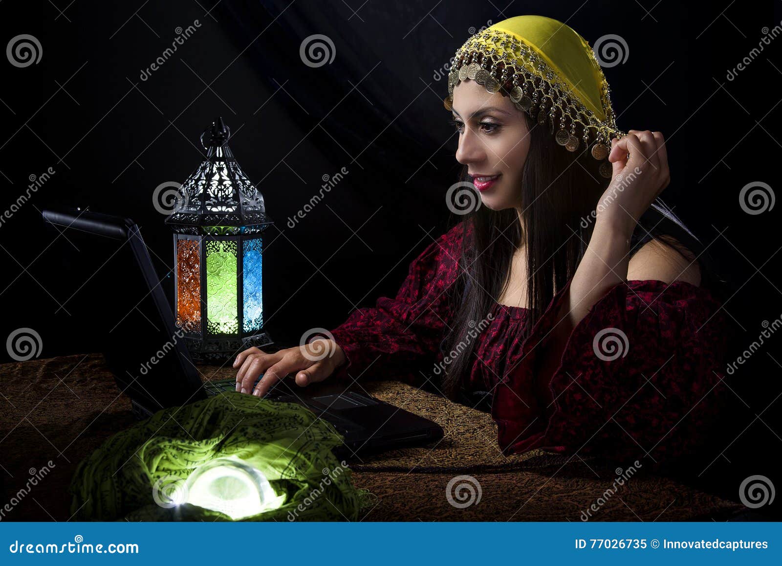 Fortune Teller with Astrology Website Stock Image - Image of mysticism ...