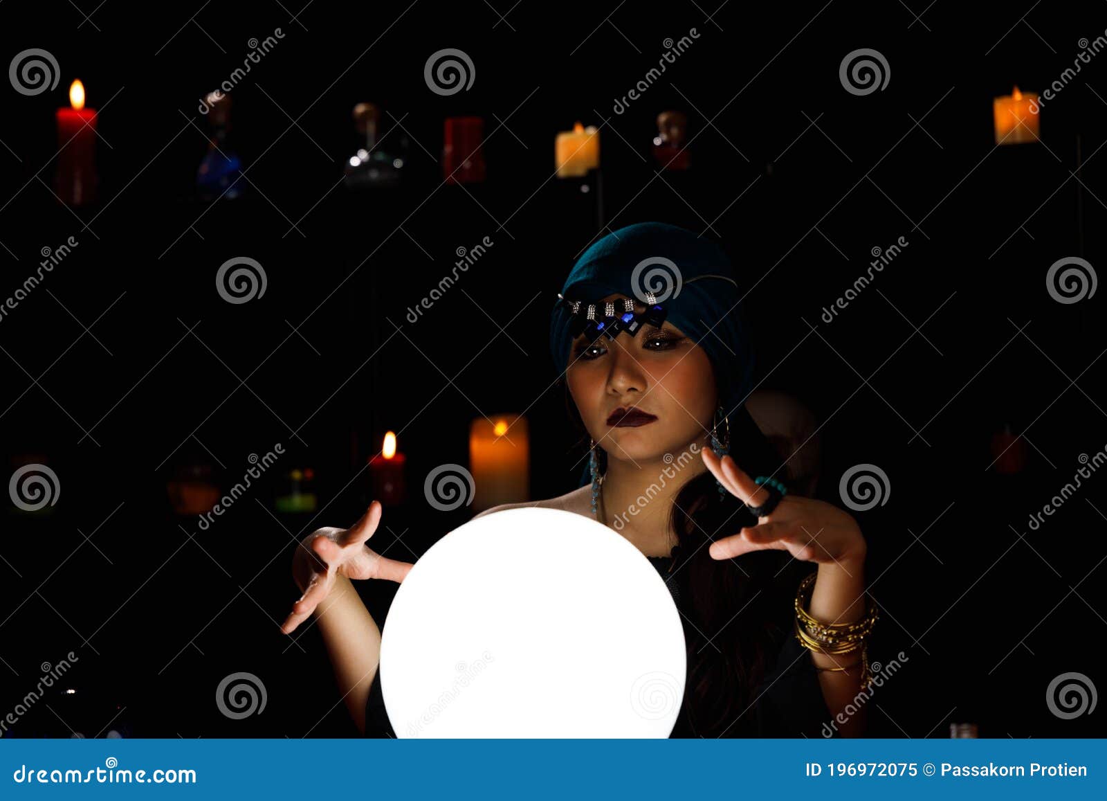 Fortune Teller Forecast Future Event. Stock Image - Image of costume ...